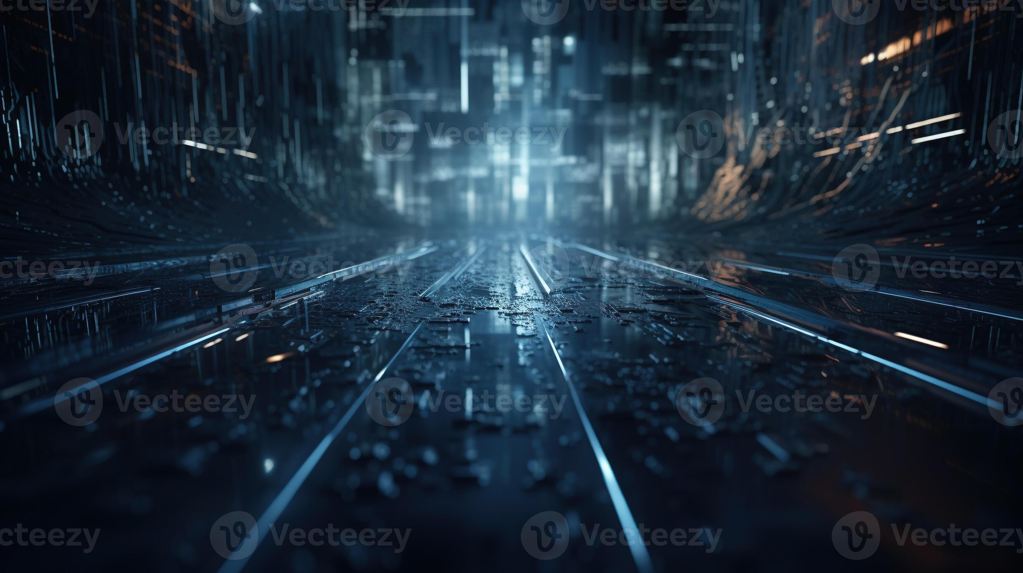 3d Rendering Abstract Digital Technology Background Network Connection Structure Digital Data