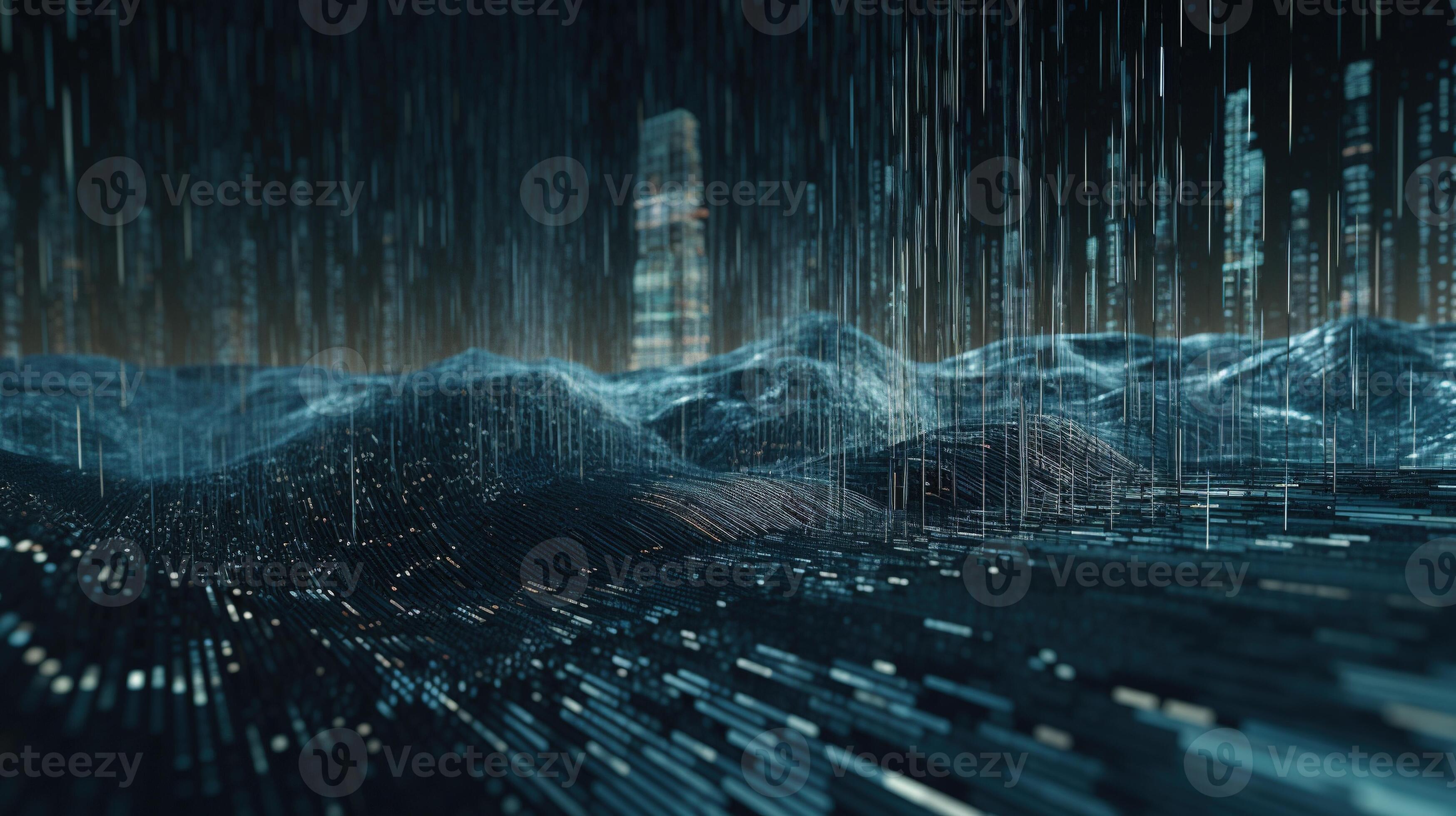 3d Rendering Abstract Digital Technology Background Network Connection Structure Digital Data