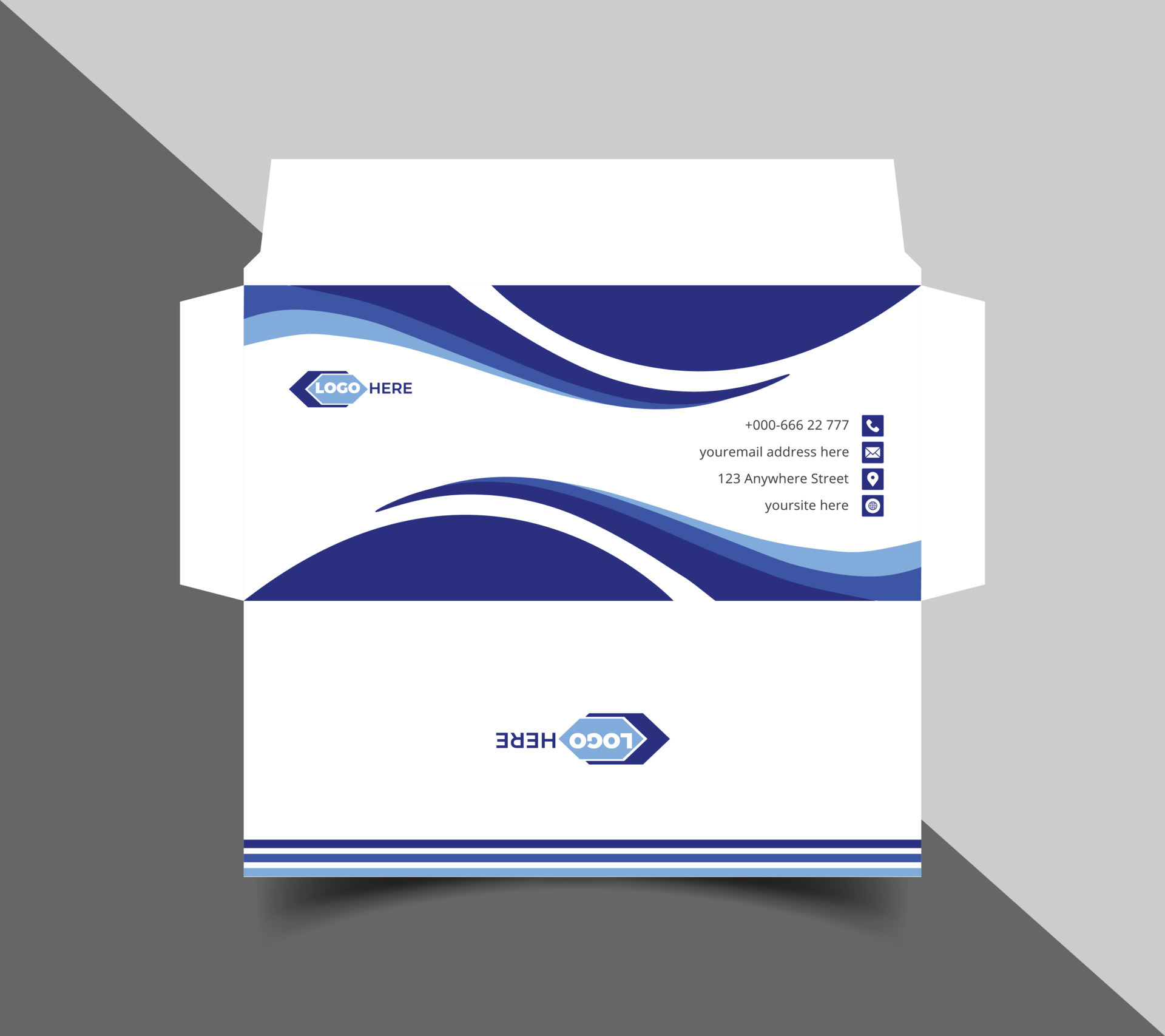 Corporate envelope template or envelope design 24262628 Vector Art at ...