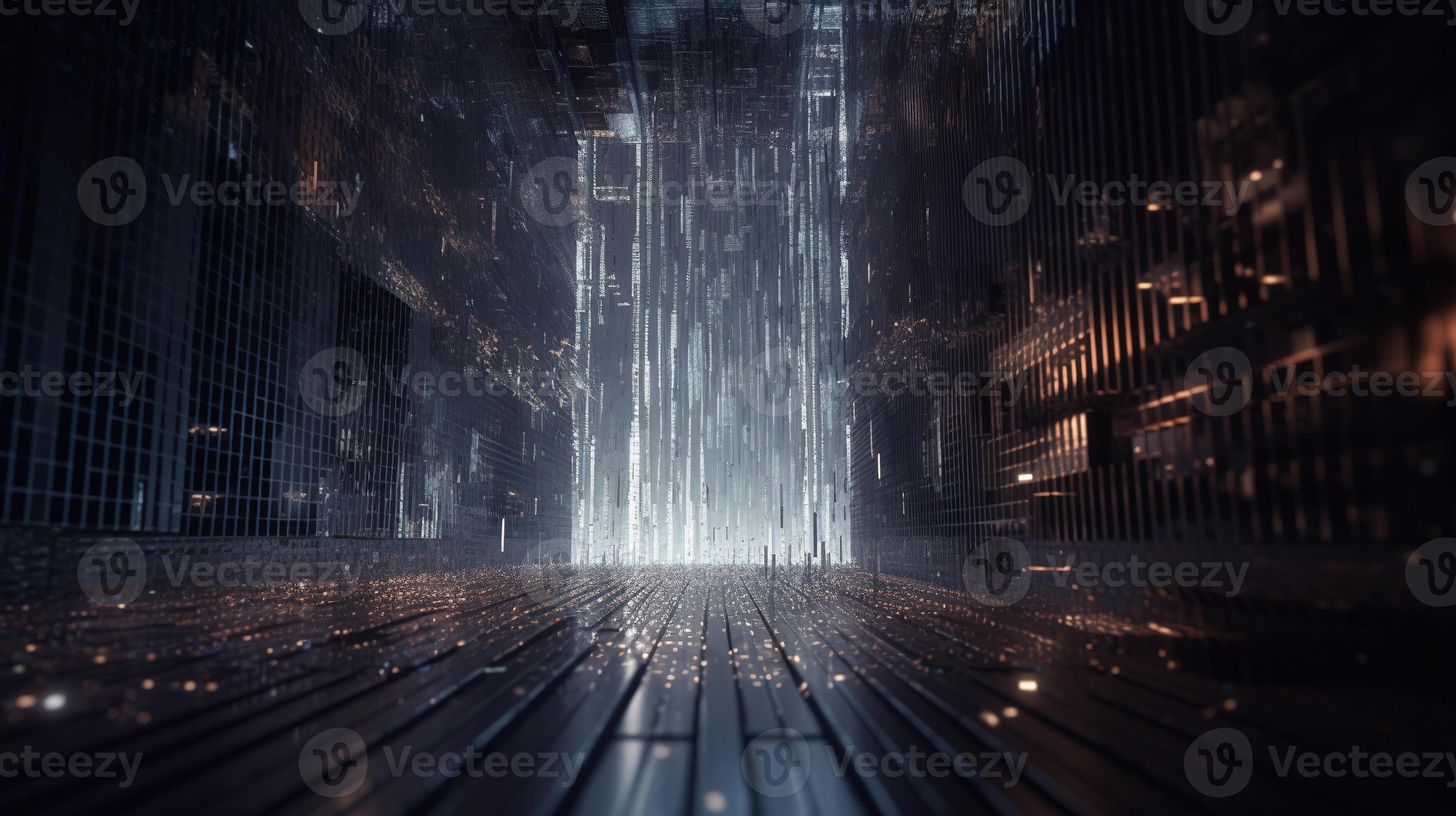 3d Rendering Abstract Digital Technology Background Network Connection Structure Digital Data