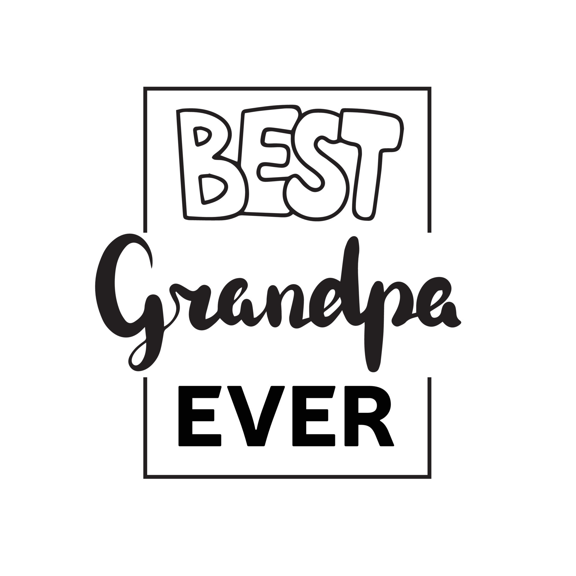 Mejor Abuelo Alguna Vez Inscripciones O Letras Aislado En Blanco