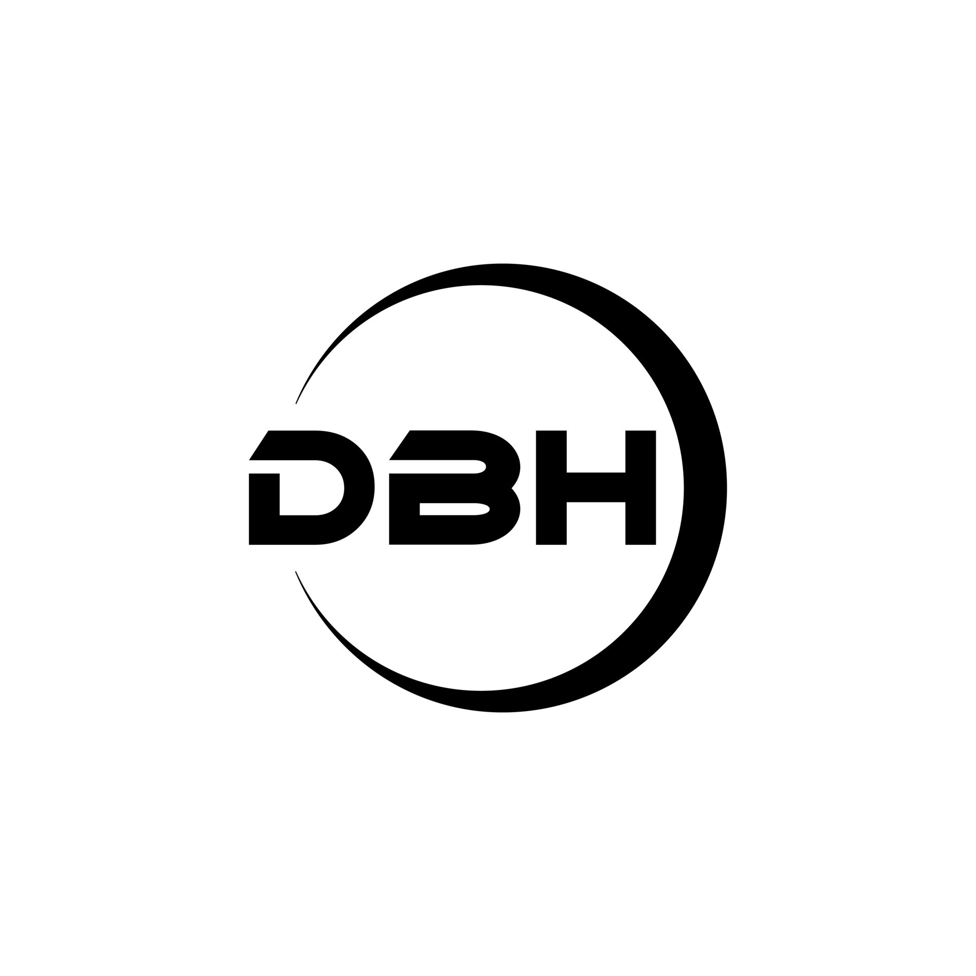 dbh letra logo diseño en ilustración. vector logo, caligrafía diseños para logo, póster ...