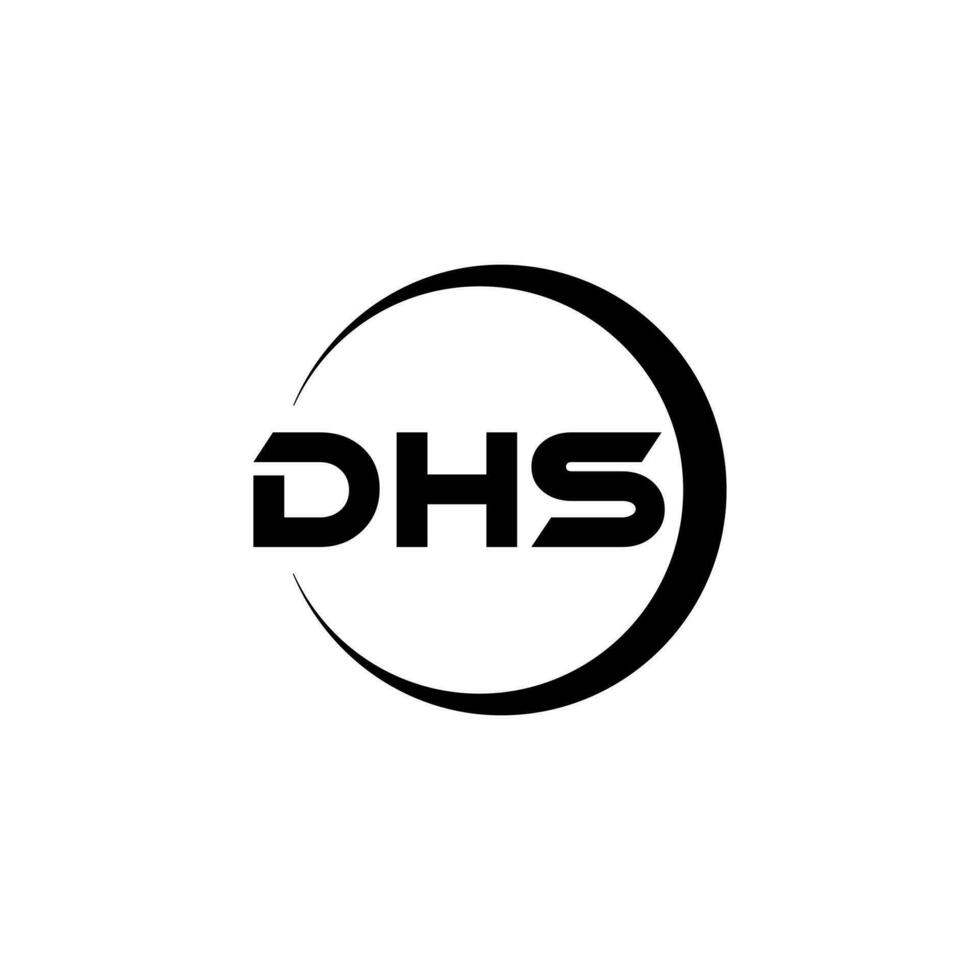 Dhs Letter Logo Design In Illustration Vector Logo Calligraphy Designs For Logo Poster