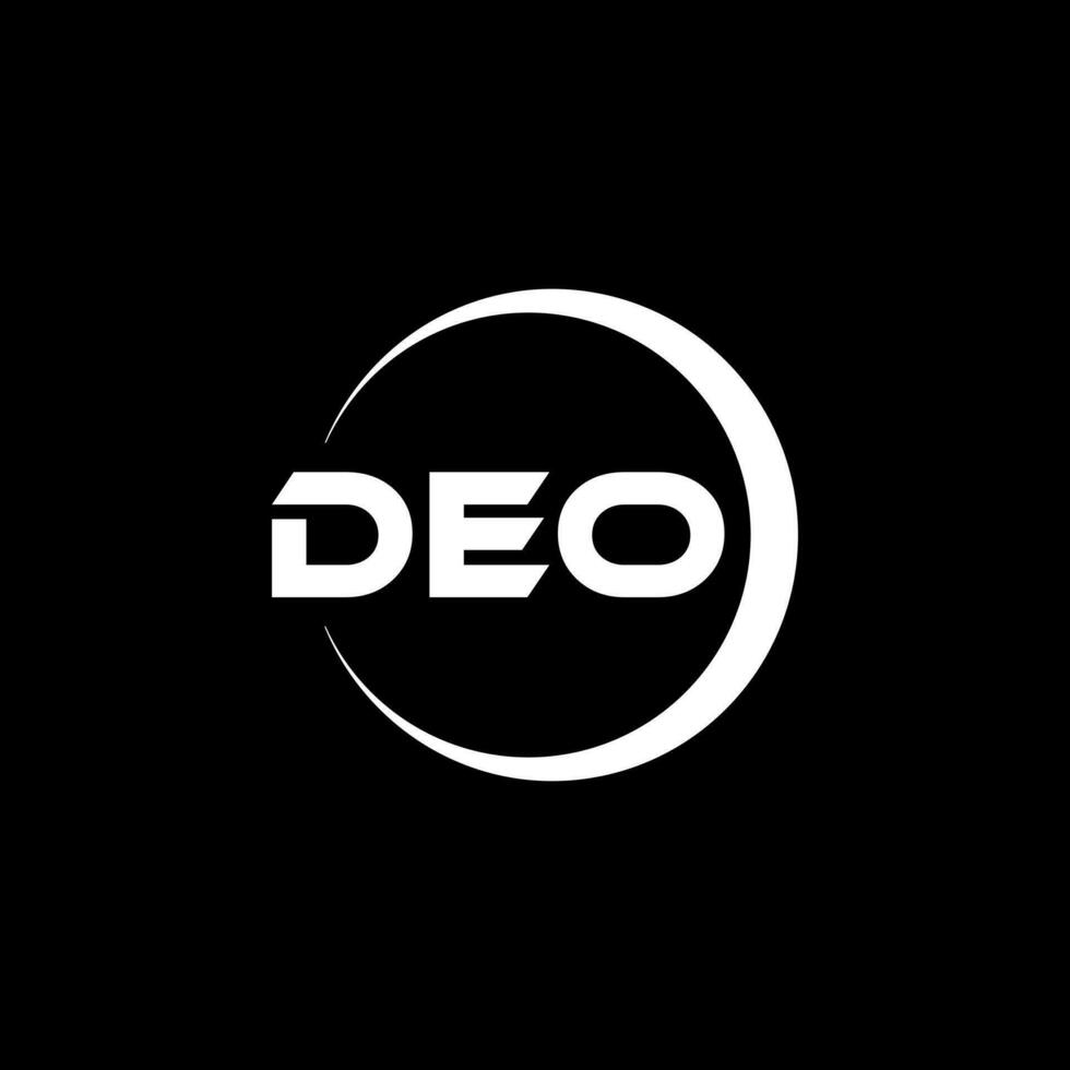DEO letter logo design in illustration. Vector logo, calligraphy ...