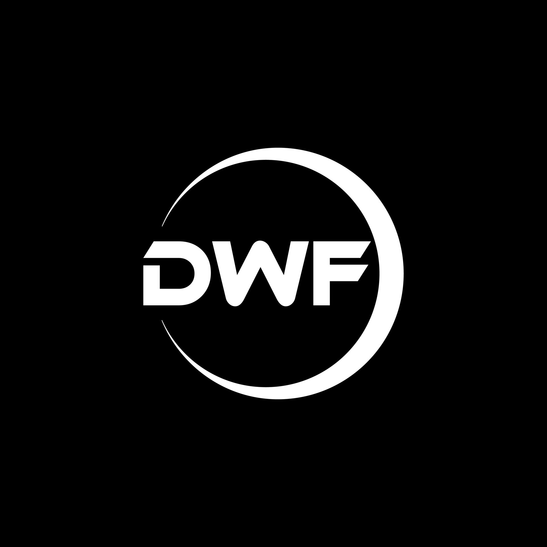 dwf letra logo diseño en ilustración. vector logo, caligrafía diseños para logo, póster ...