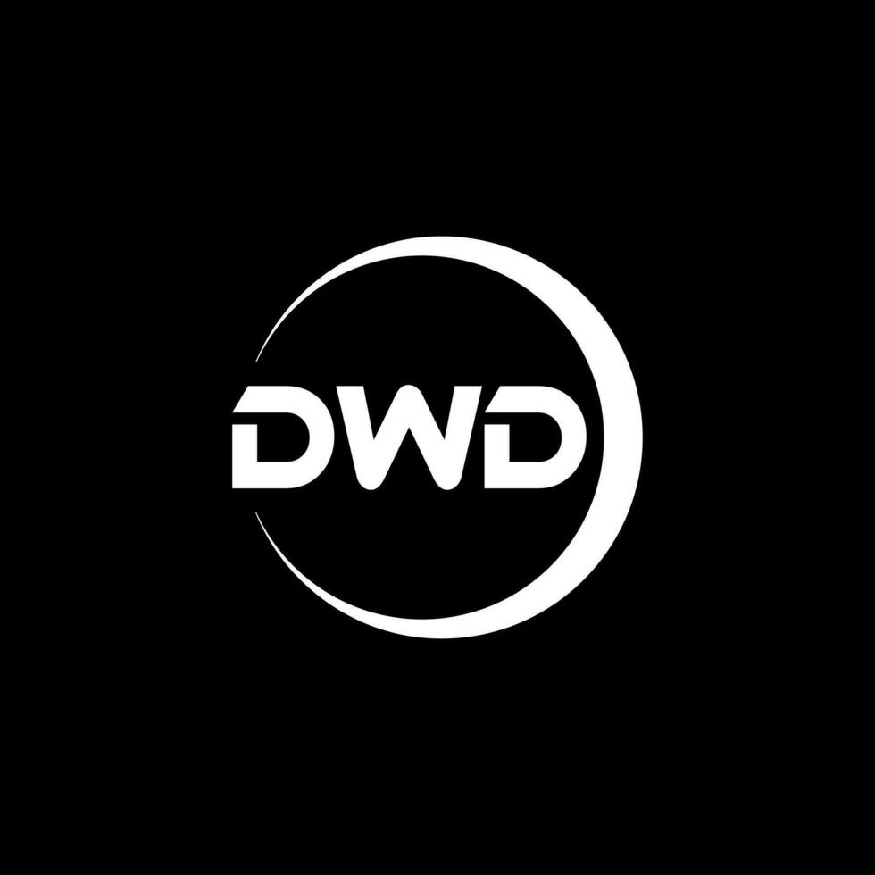DWD letter logo design in illustration. Vector logo, calligraphy ...