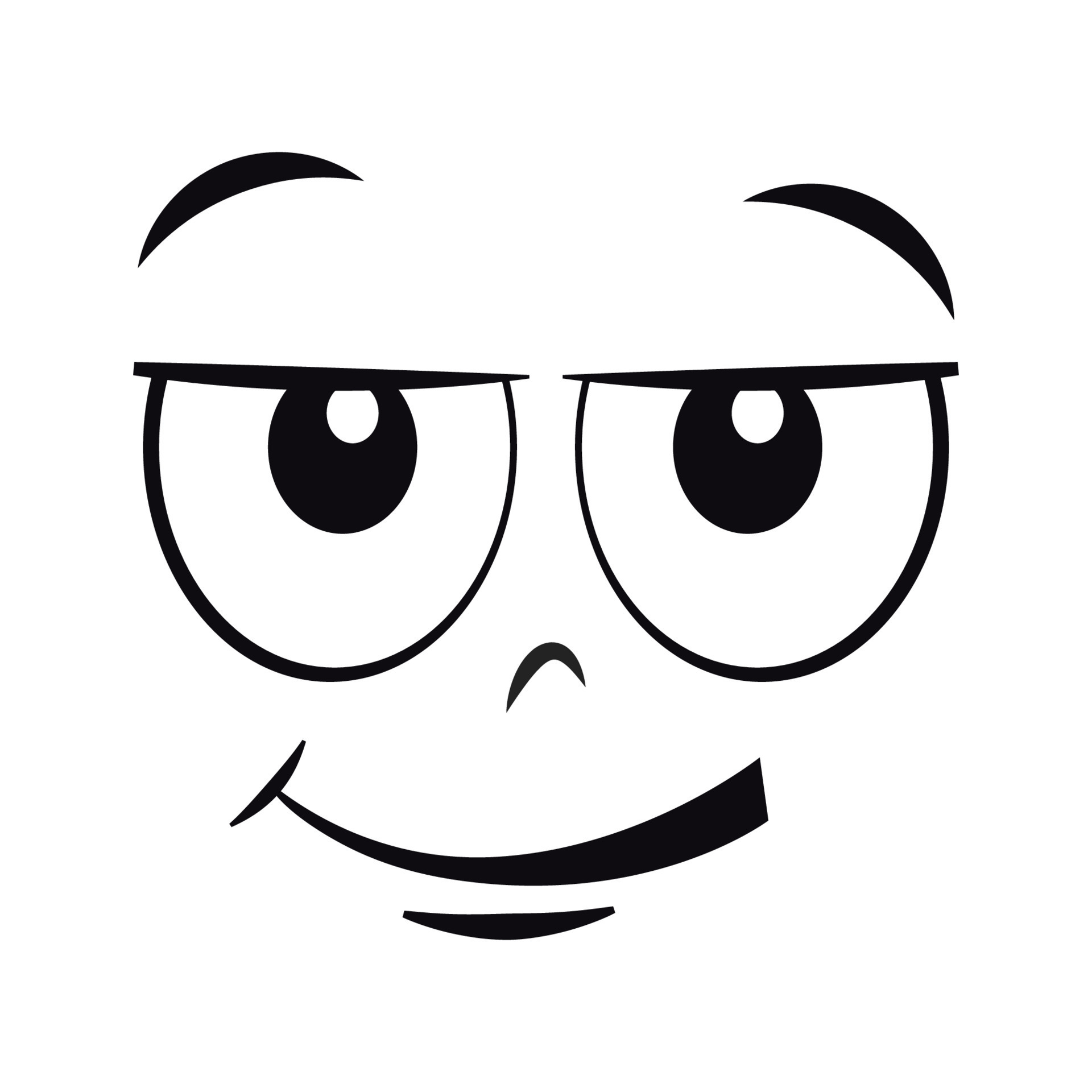 Cartoon smirking face vector illustration 24268957 Vector Art at Vecteezy