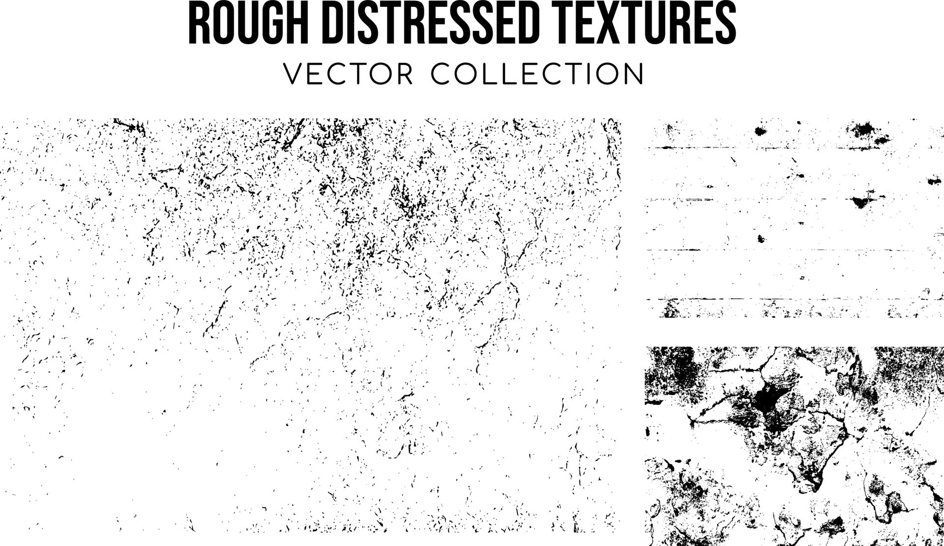 Rough grunge vector textures collection 24271880 Vector Art at Vecteezy