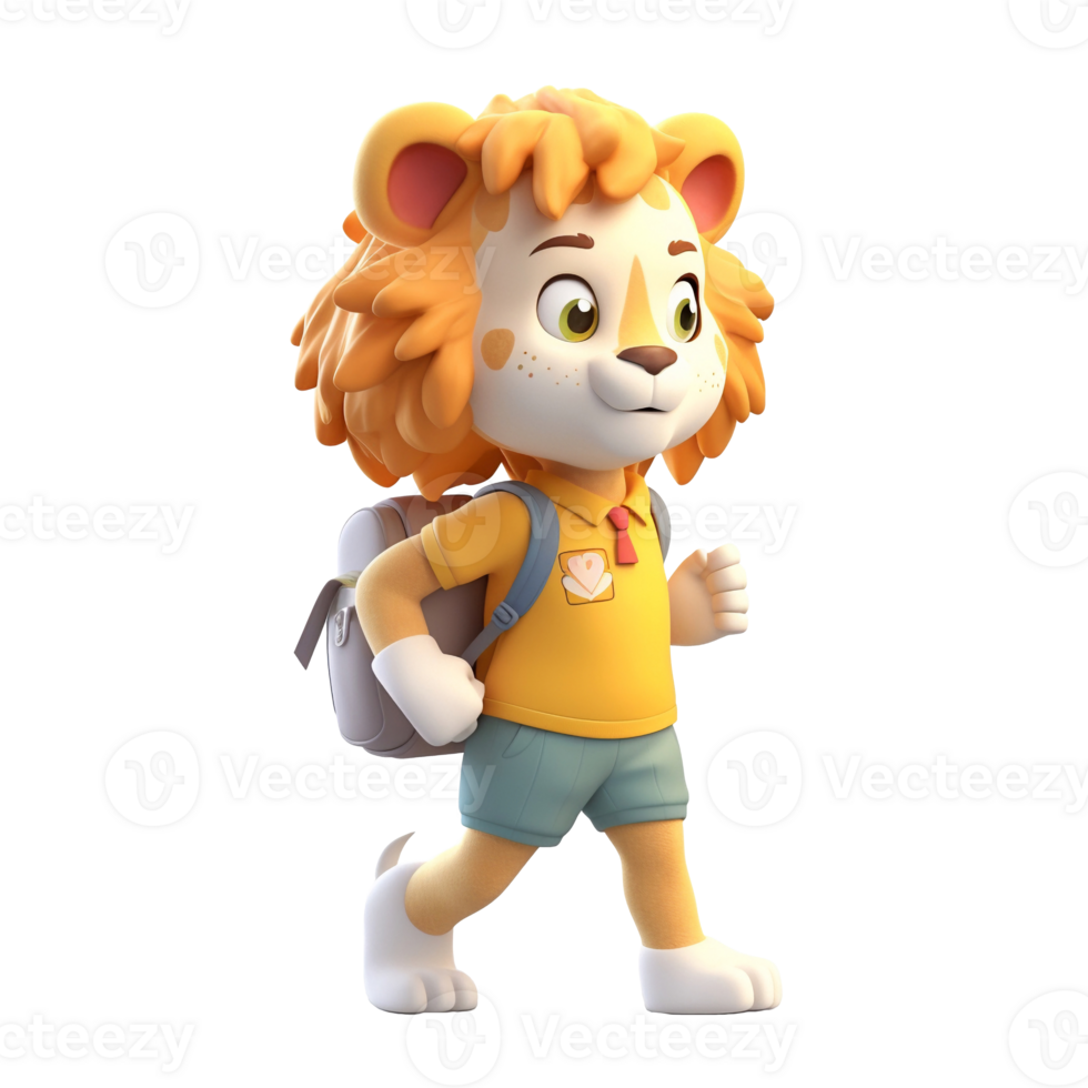 3d Cute Lion Character 24272765 Png