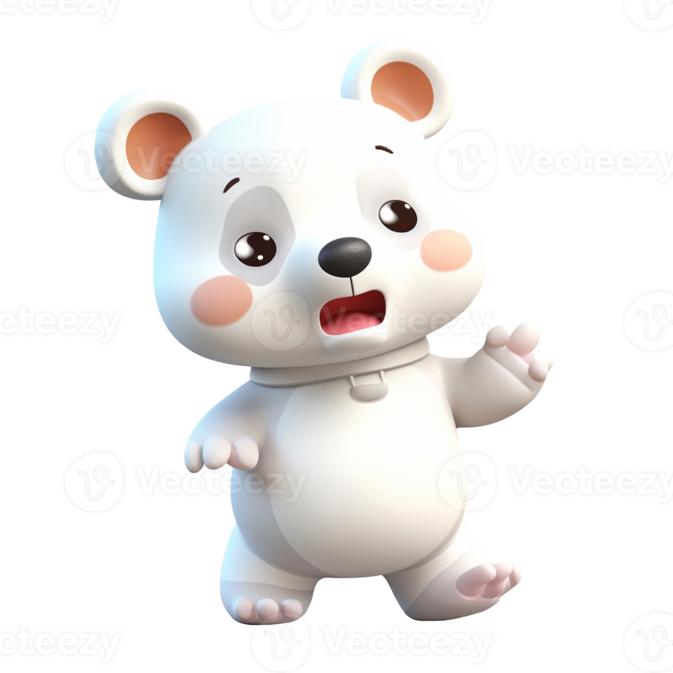 3d Cute Bear Character 24272787 Png
