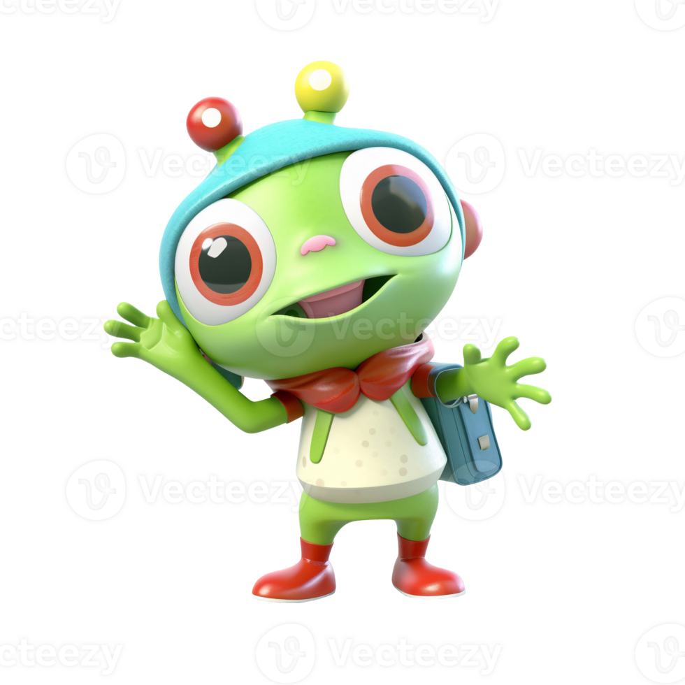 3d Cute Frog Character 24272840 Png