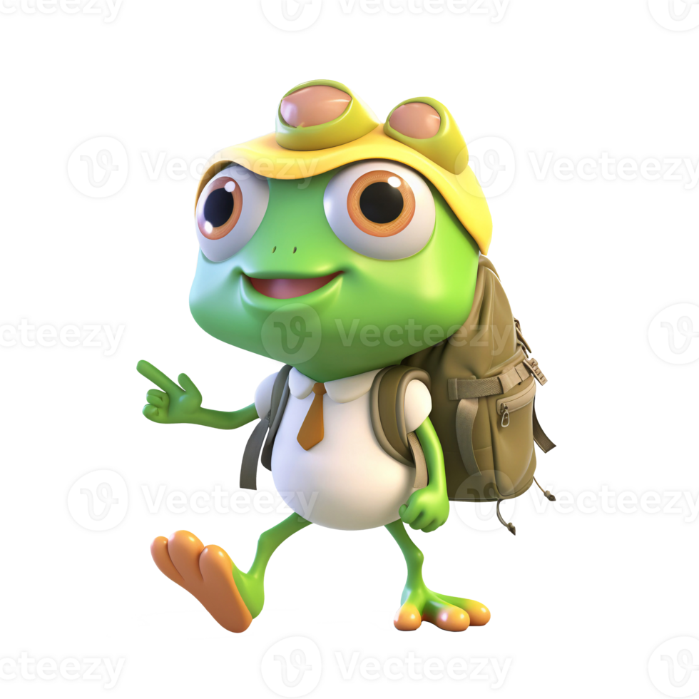 3d Cute Frog Character 24272848 Png