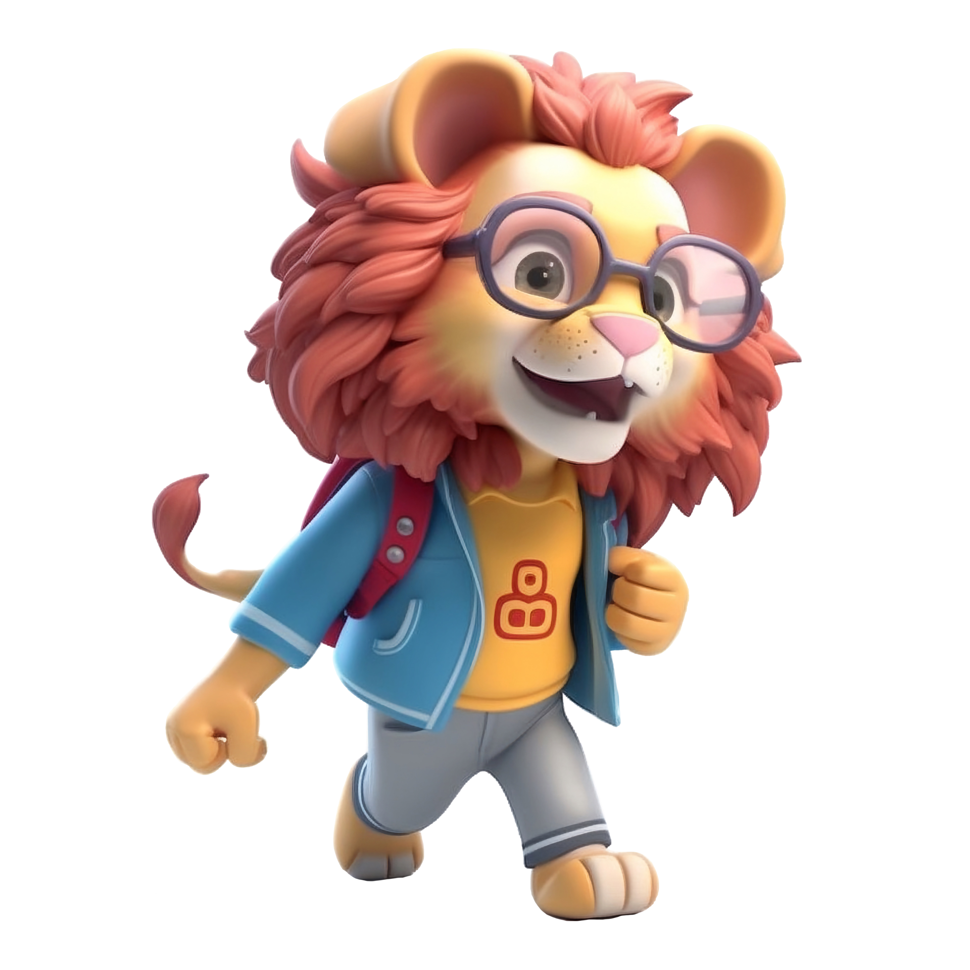 3d Cute Lion Character 24272849 Png