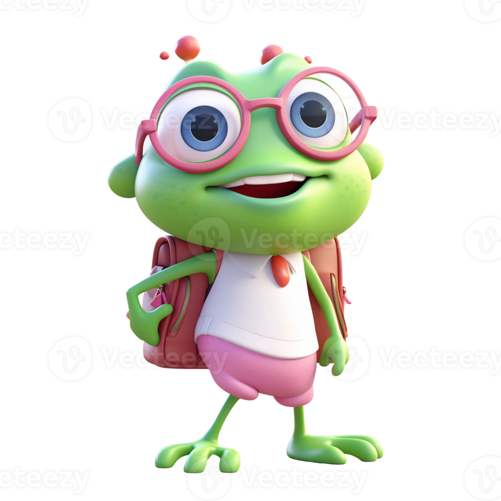 3d Cute Frog Character 24272856 Png