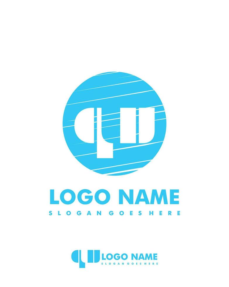 Initial QW negative space logo with circle template 24273204 Vector Art at Vecteezy
