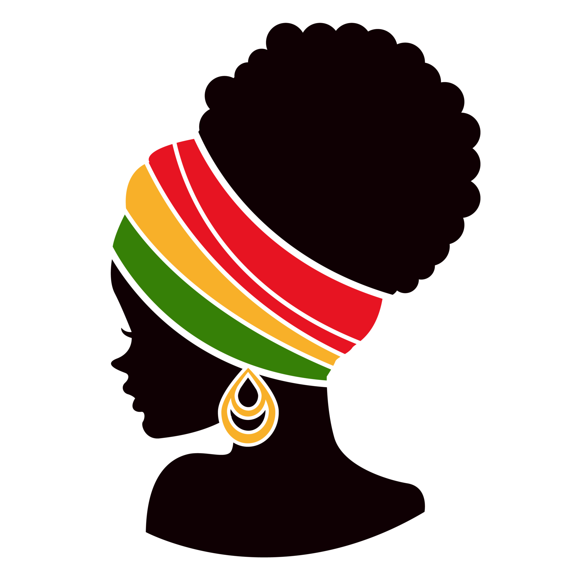 Silhouette Of Black Afroamerican Woman Juneteenth I Am Black History