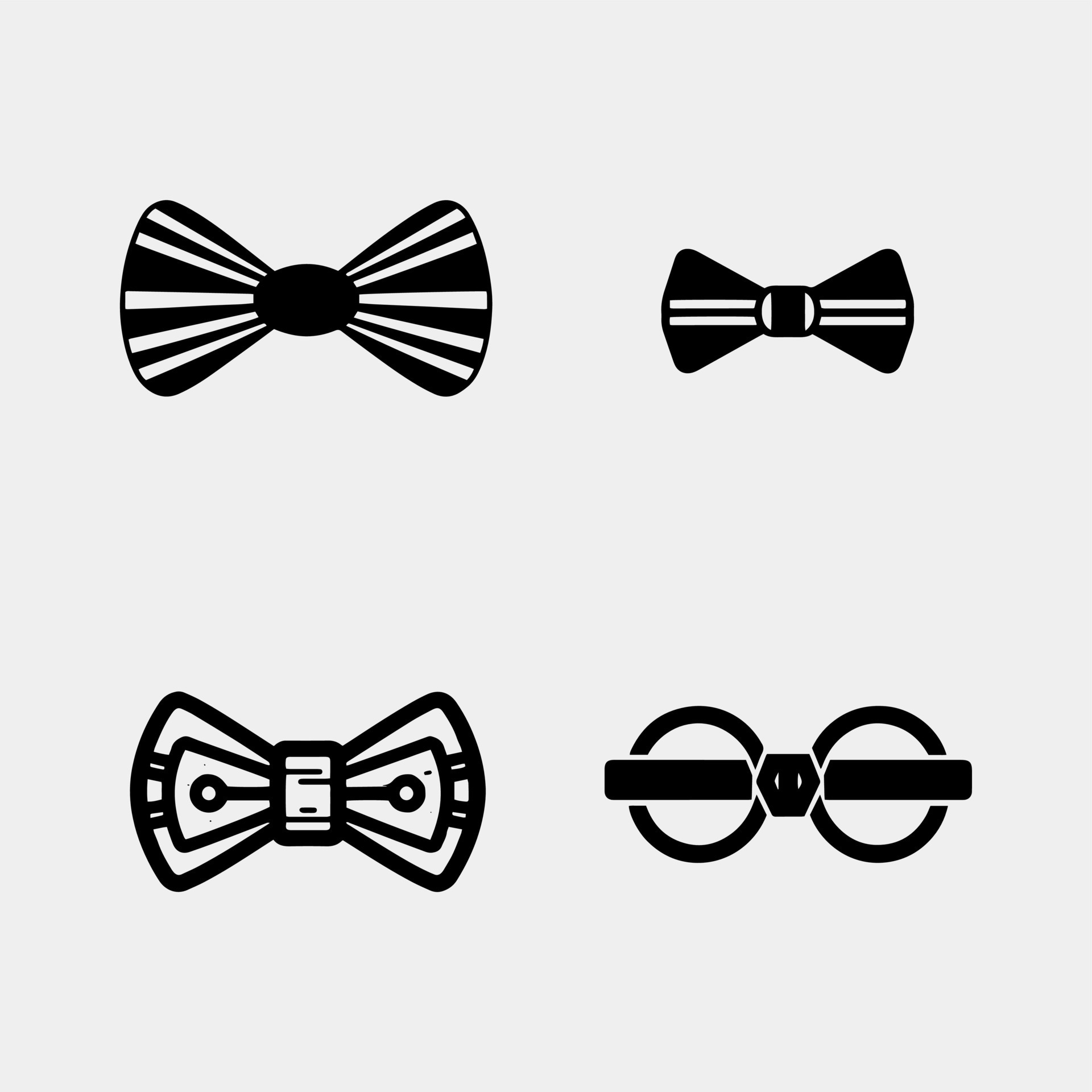 set of Bow tie icon. Vector illustration. Isolated 24274161 Vector Art ...