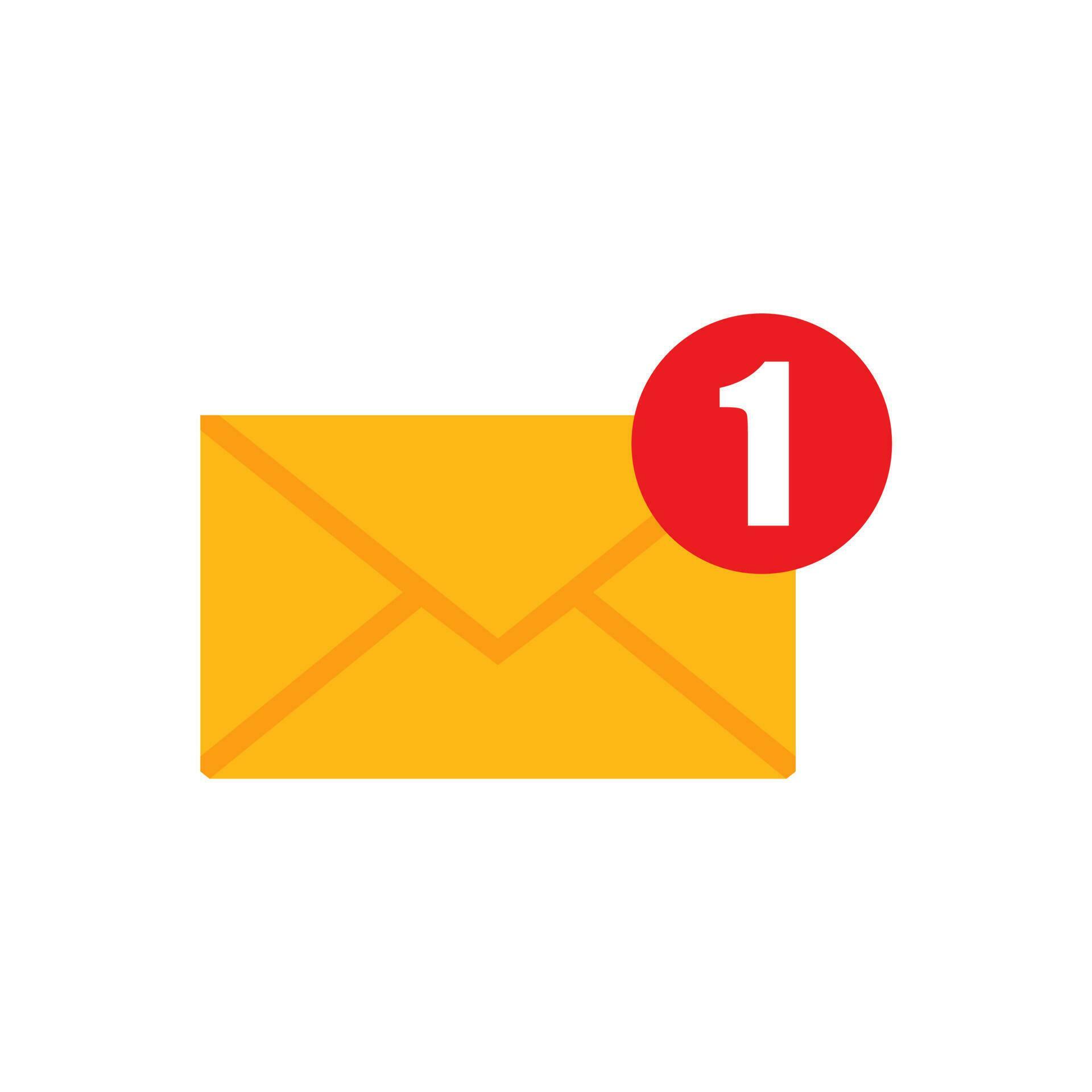 One incoming message, open message icon, notification. Vector 24274813 Vector Art at Vecteezy