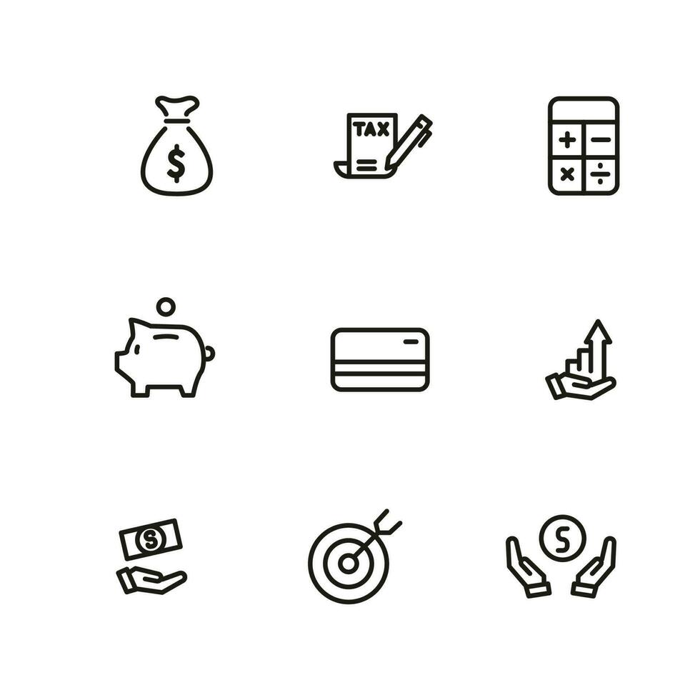 business, finance, management, icon set 24275041 Vector Art at Vecteezy