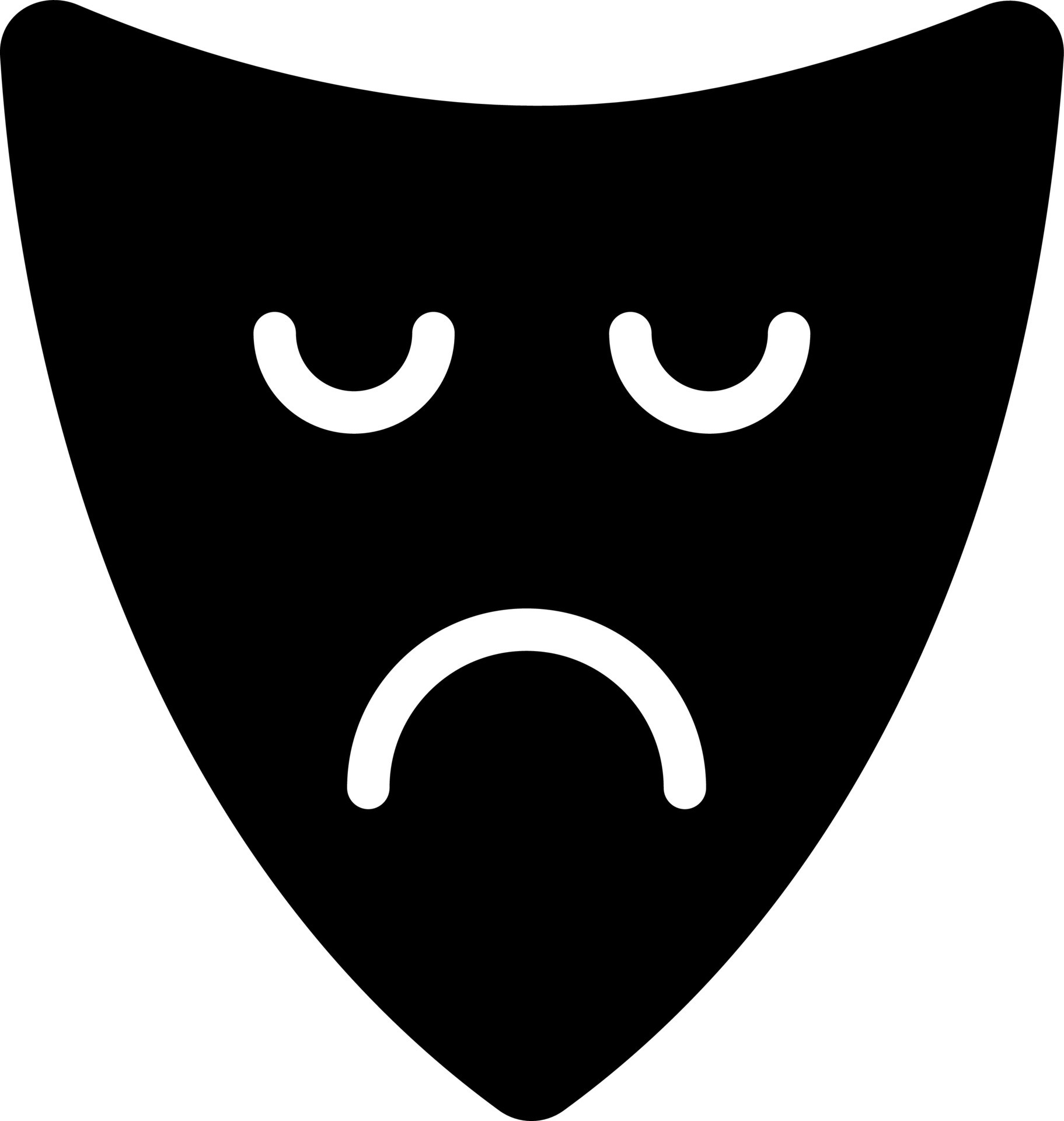 Sad face mask glyph icon in flat style. 24275535 Vector Art at Vecteezy Sad face mask glyph icon in flat style. 24275535 Vector Art at Vecteezy