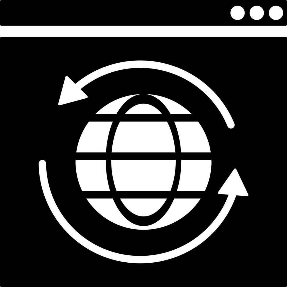 Refresh web browser window glyph icon. 24275657 Vector Art at Vecteezy
