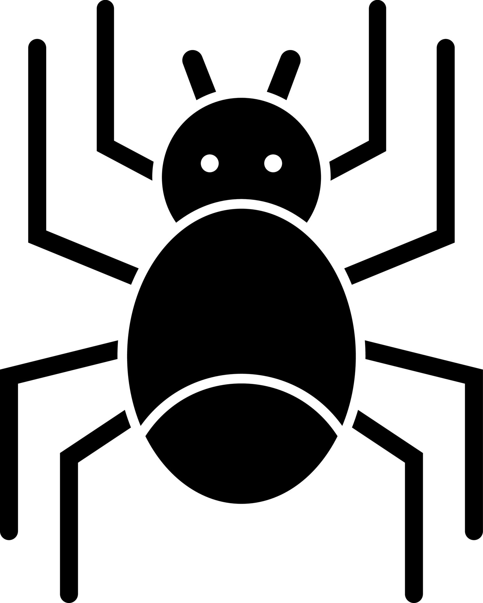 Black and White spider icon or symbol in flat style. 24276013 Vector ...