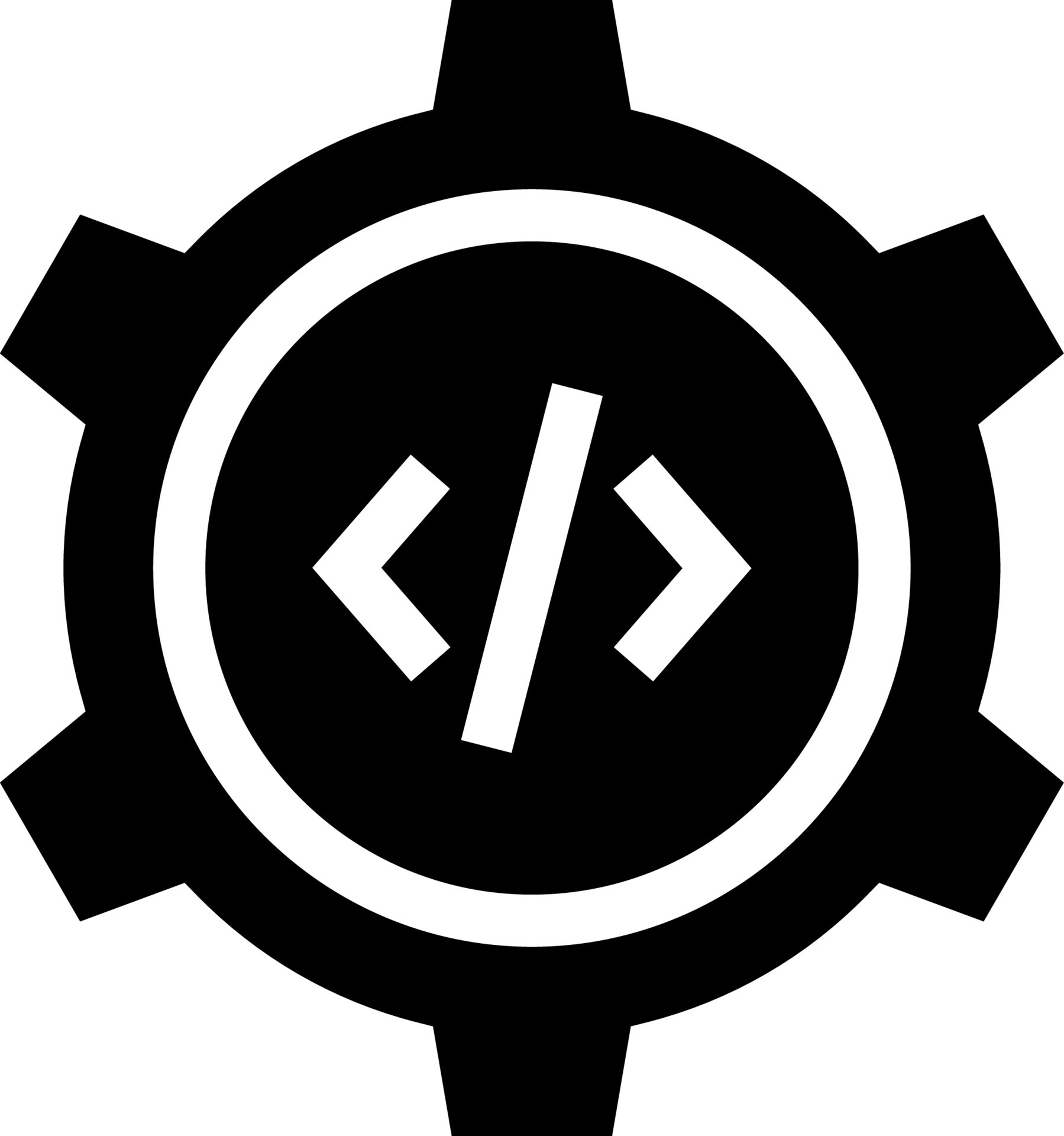 Glyph code setting icon or symbol. 24278861 Vector Art at Vecteezy