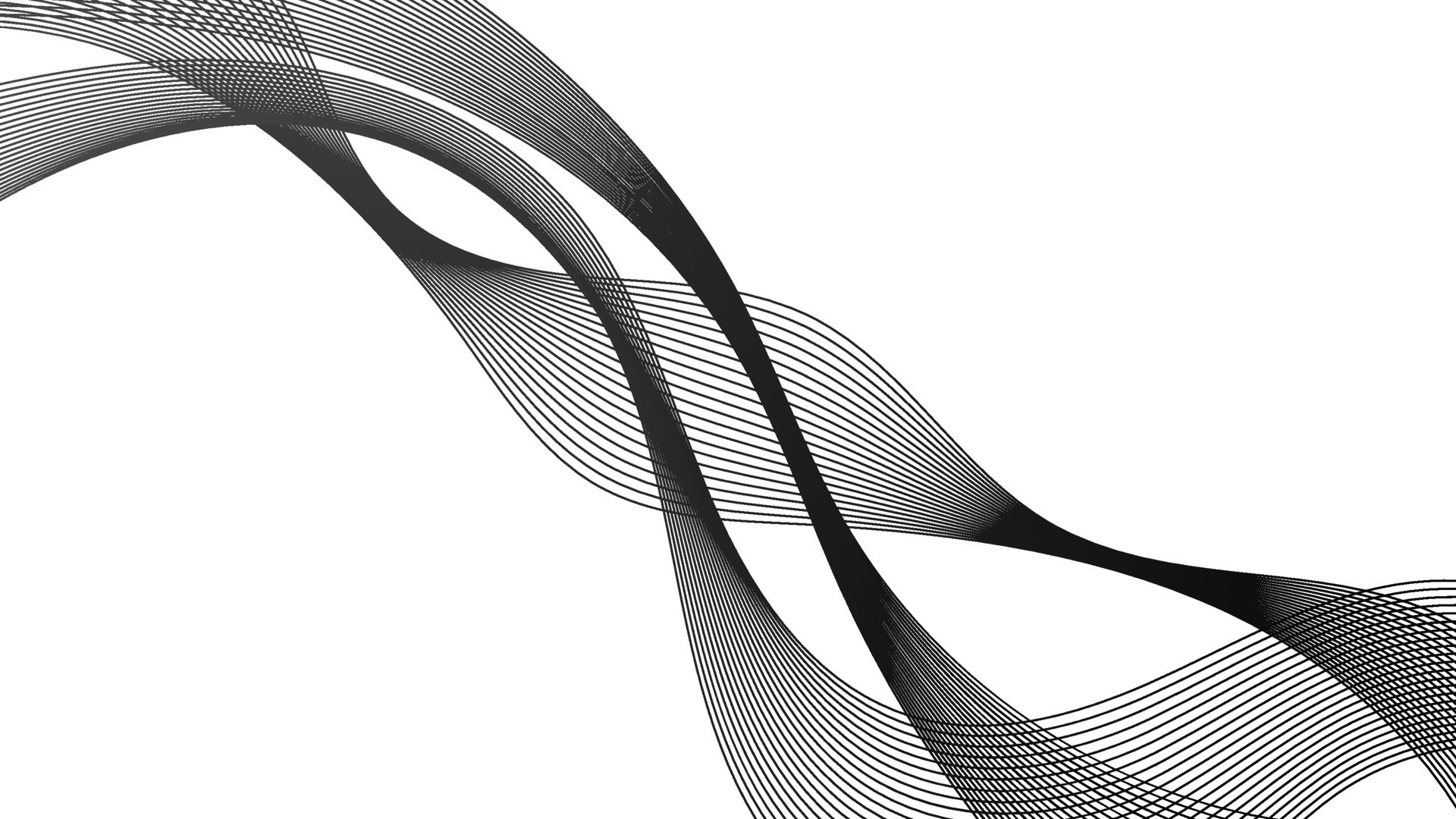 Abstract Backdrop With Monochrome Wave Gradient Lines On White Background Modern Technology