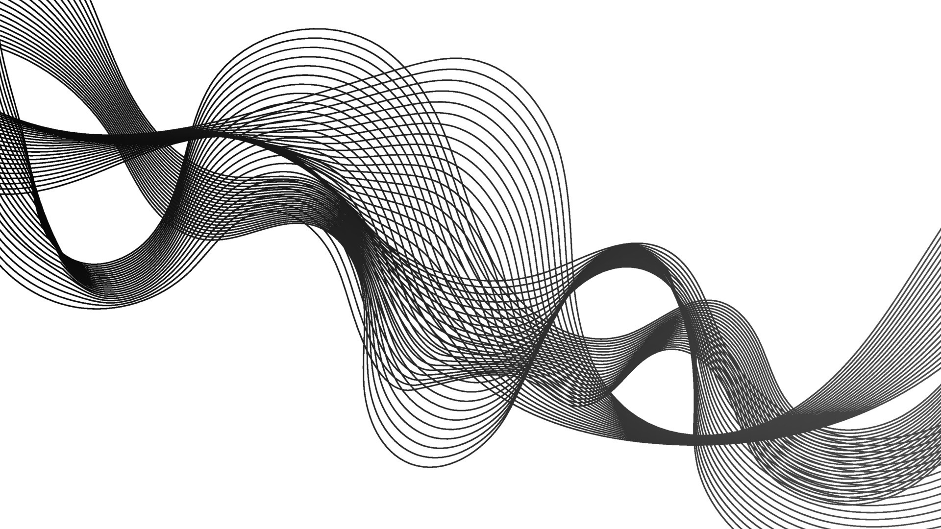 Abstract Backdrop With Monochrome Wave Gradient Lines On White Background Modern Technology