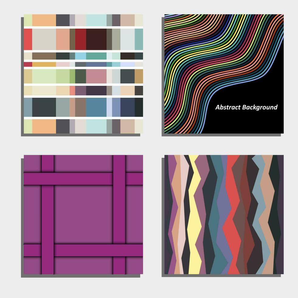Set of four beautiful abstract backgrounds. Vector illustration ...