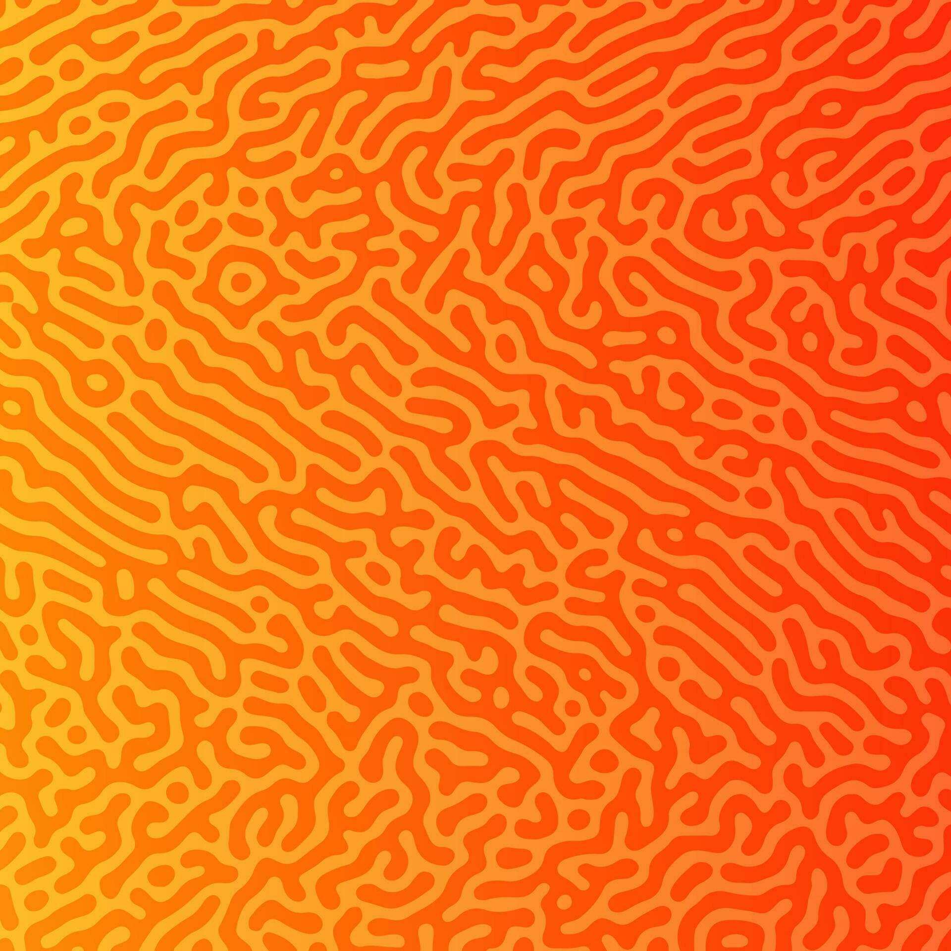 Orange Turing Reaction Gradient Background Abstract Diffusion Pattern With Chaotic Shapes