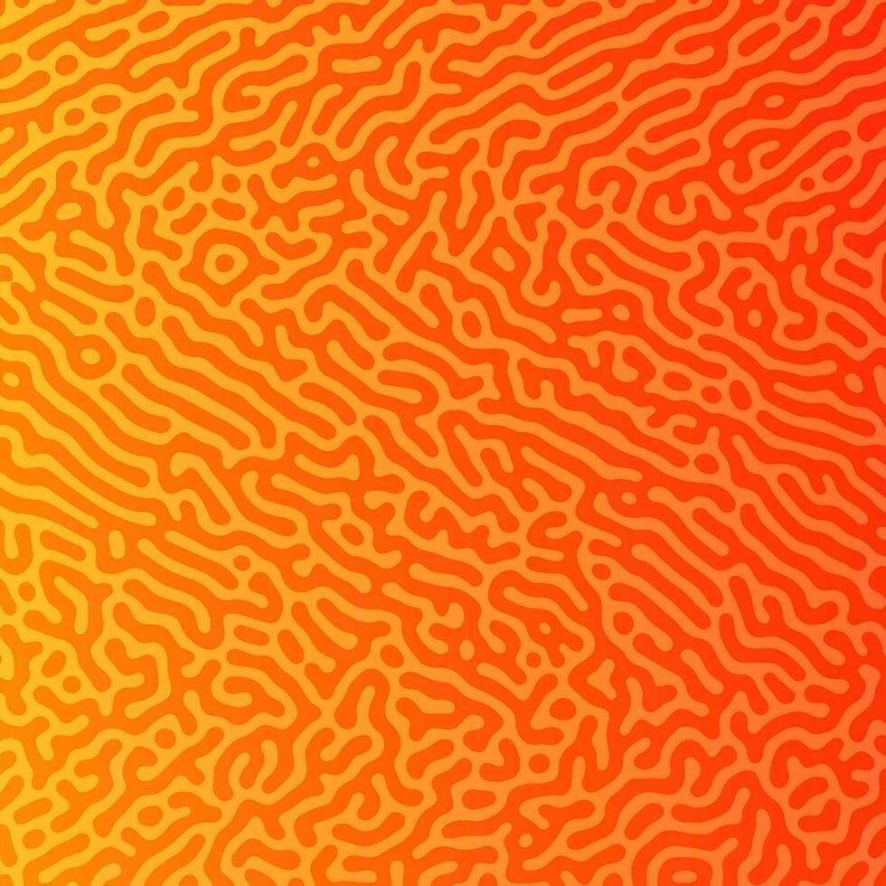 Orange Turing Reaction Gradient Background Abstract Diffusion Pattern With Chaotic Shapes