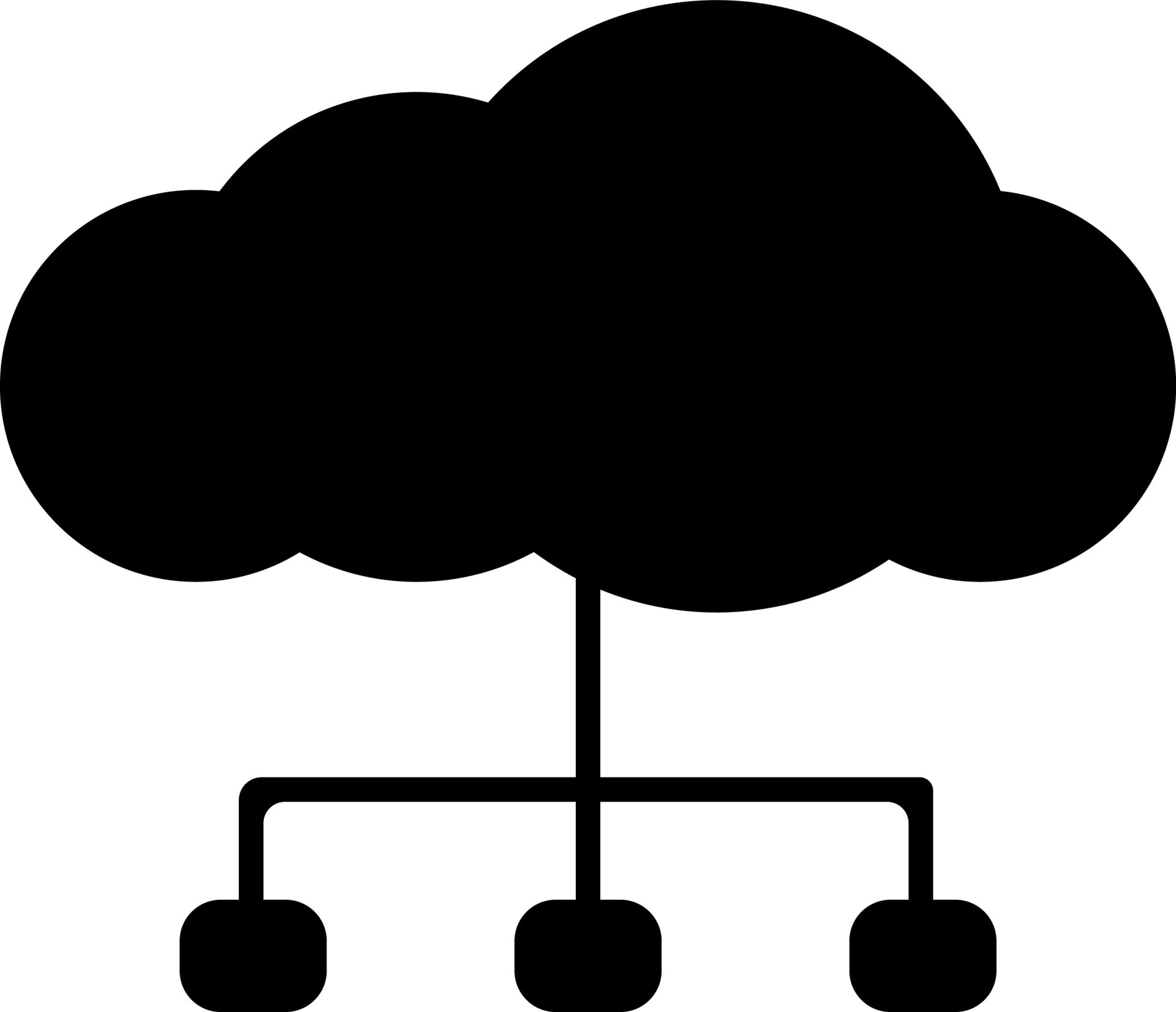 Flat Style Cloud Computing In Black Color 24280759 Vector Art At Vecteezy