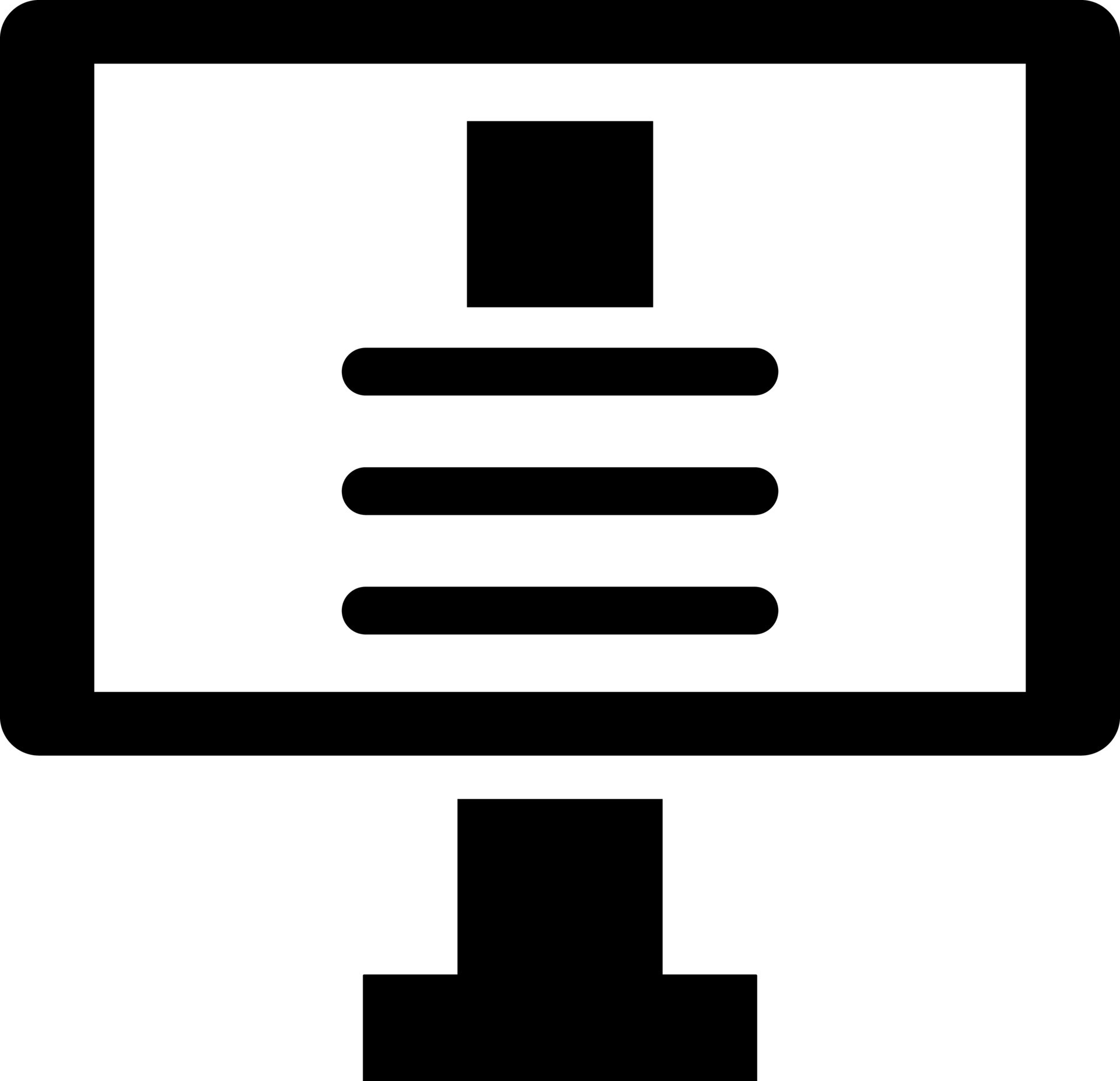 Flat Style Computer Icon In Black And White Color 24281567 Vector Art