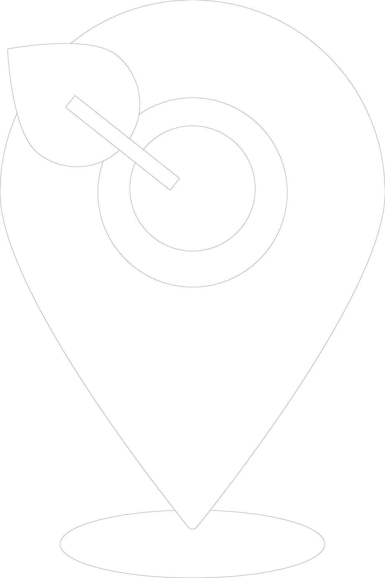Map pointer with leaf. 24282065 Vector Art at Vecteezy