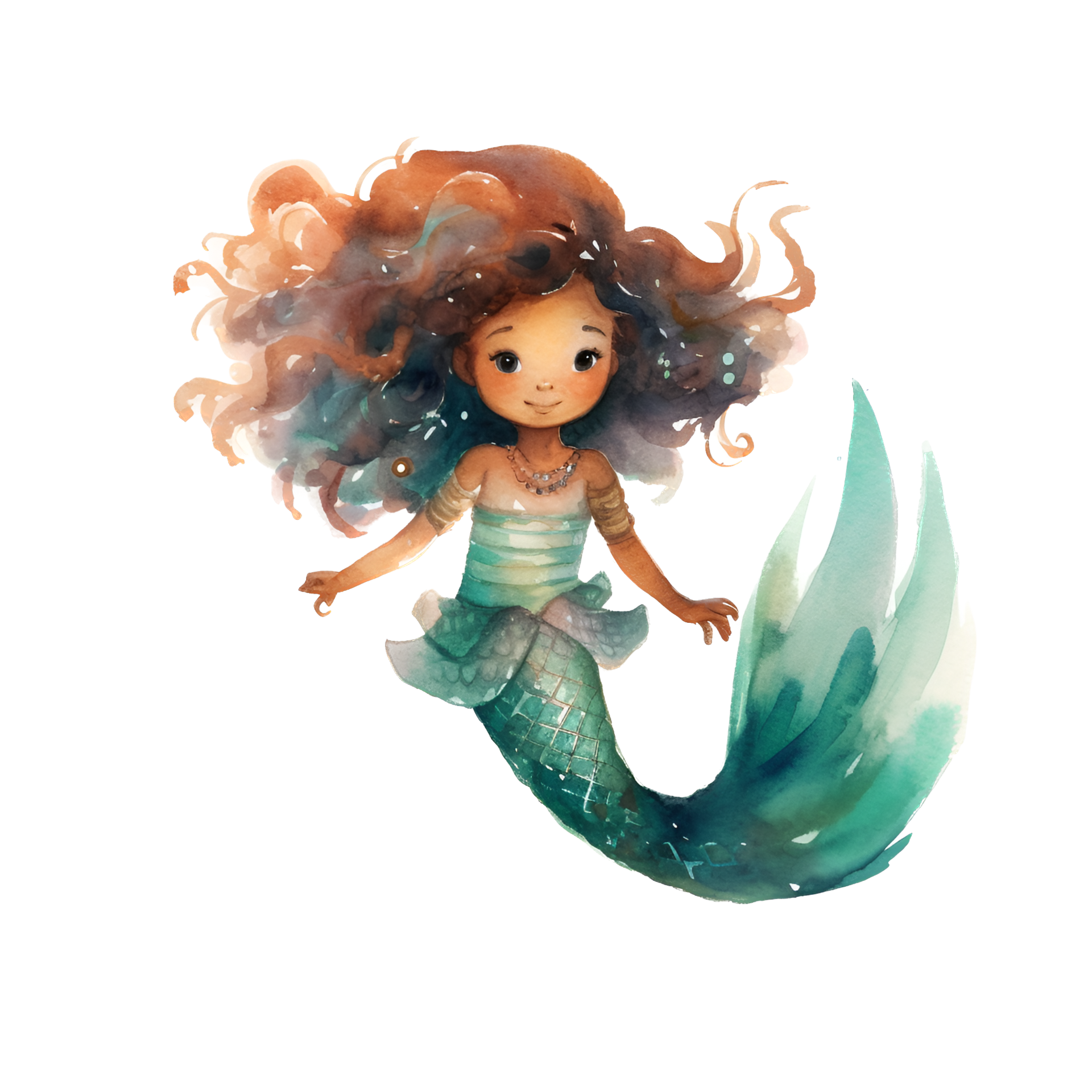 Mermaid Watercolor Clipart 24282402 PNG