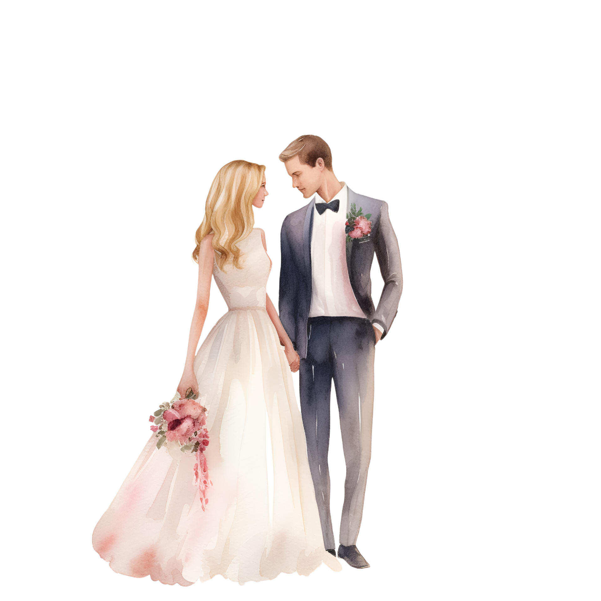 Wedding Day Bride and Groom Watercolor Clipart 24282454 PNG Wedding Day Bride and Groom Watercolor Clipart 24282454 PNG