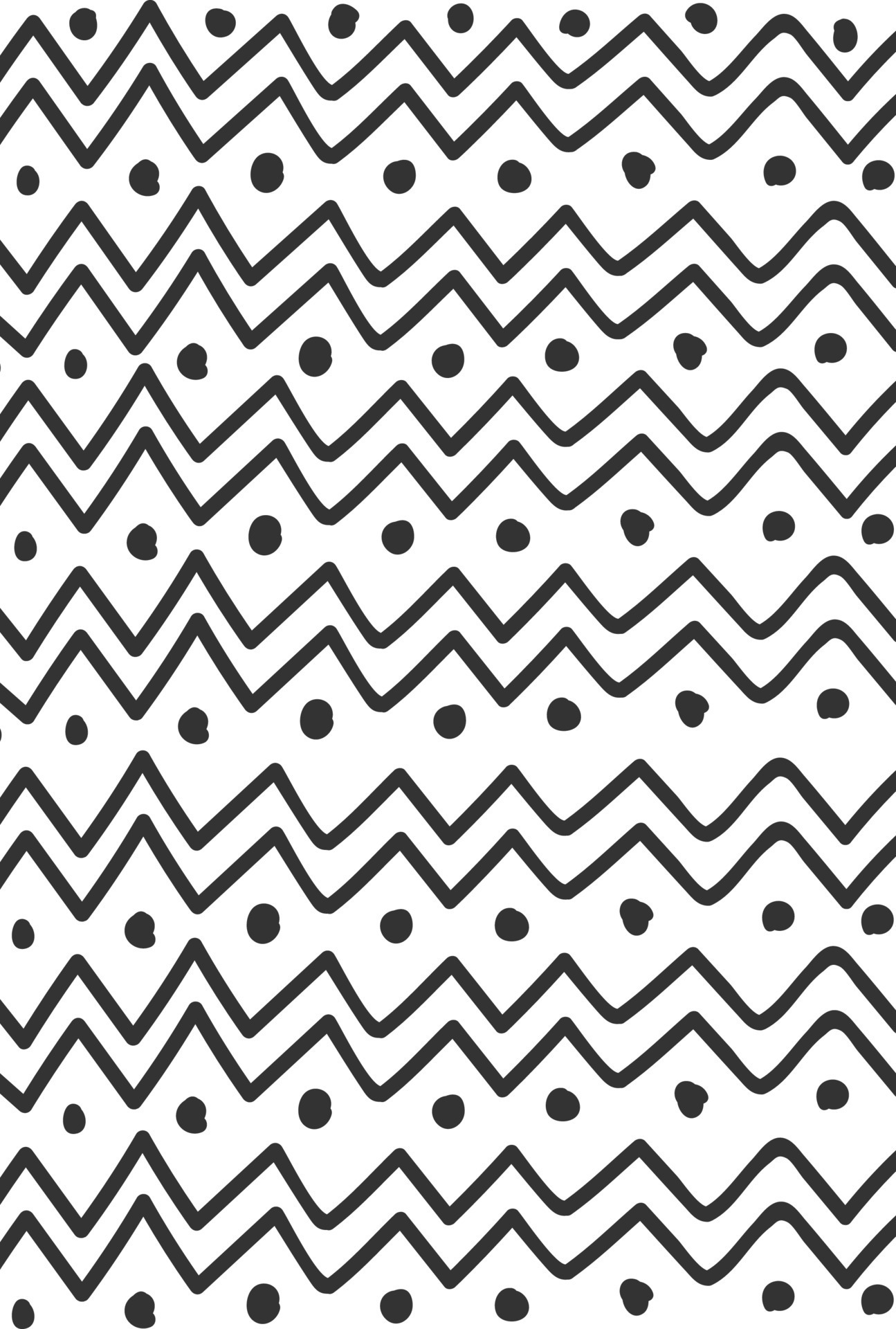 Abstract hand drawn zigzag pattern with dots. 24283374 Vector Art at ...