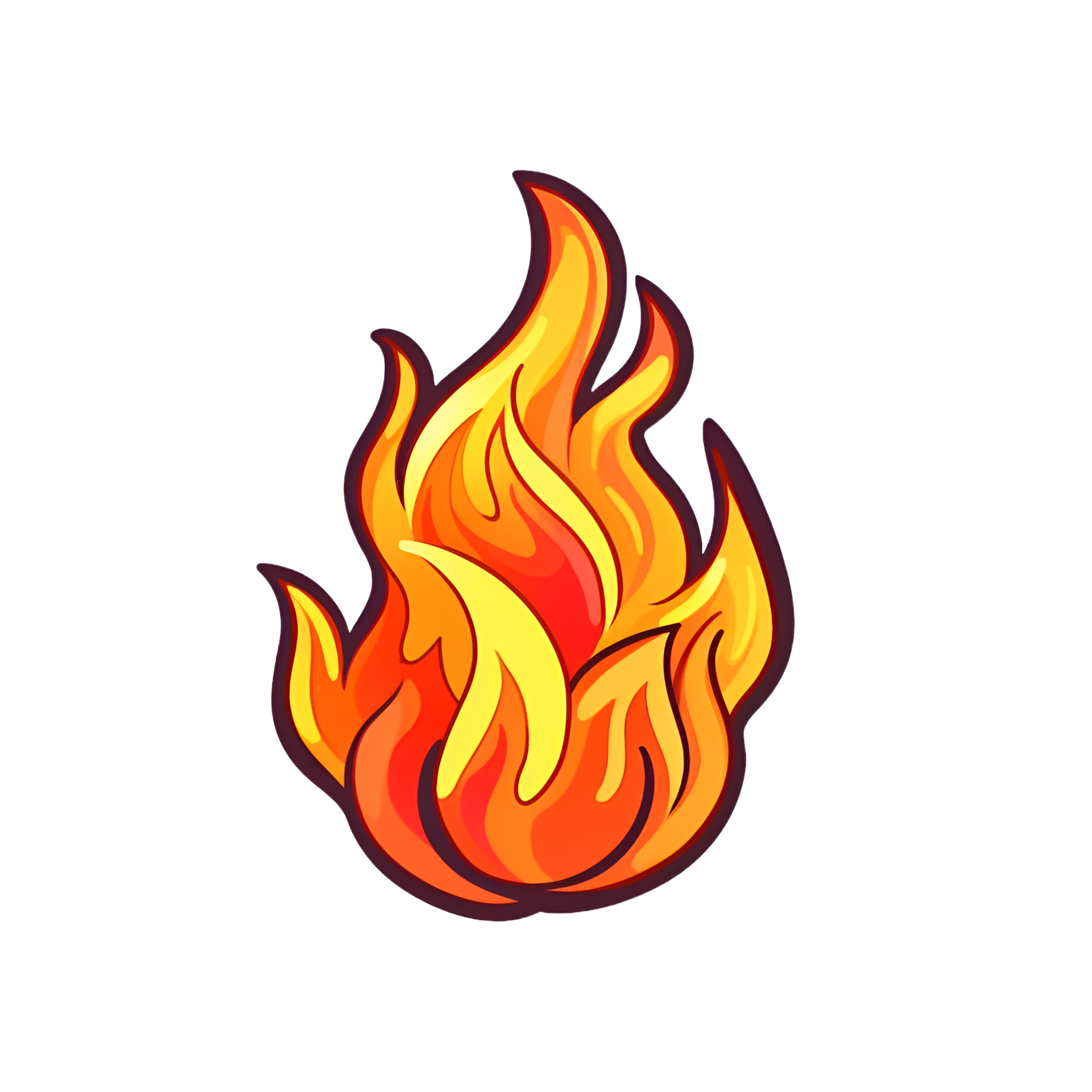 Fuego Fuego Pegatina Clipart Ai Generado 24284375 Png