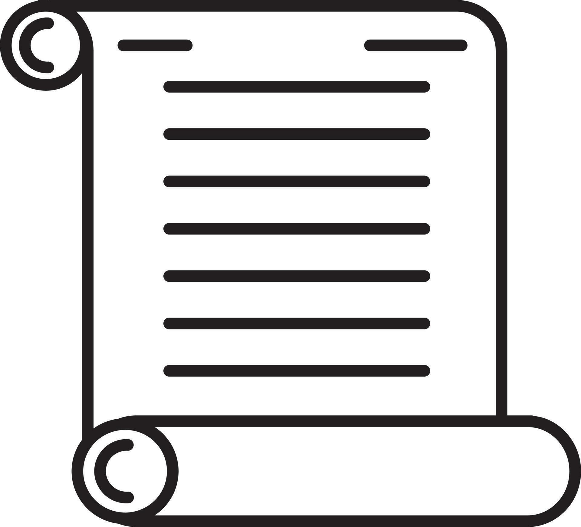 Line art Scroll Document Paper icon in flat style. 24285581 Vector Art ... Line art Scroll Document Paper icon in flat style. 24285581 Vector Art ...