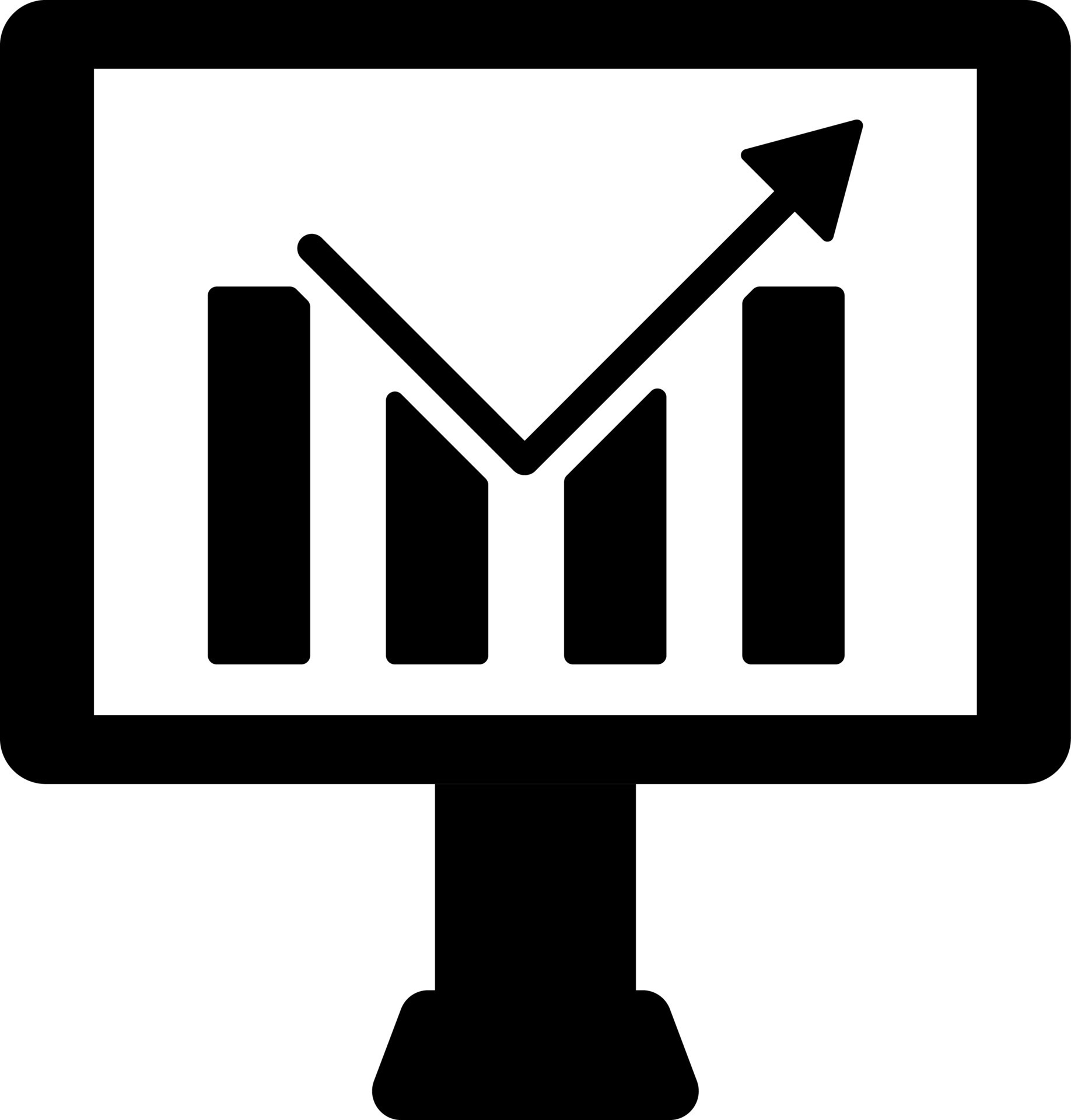 Business graph in laptop screen icon. 24287109 Vector Art at Vecteezy