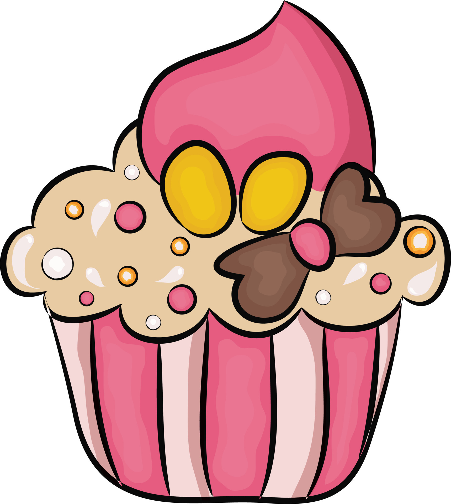 Illustration Of Decorated Cup Cake 24288444 Vector Art At Vecteezy