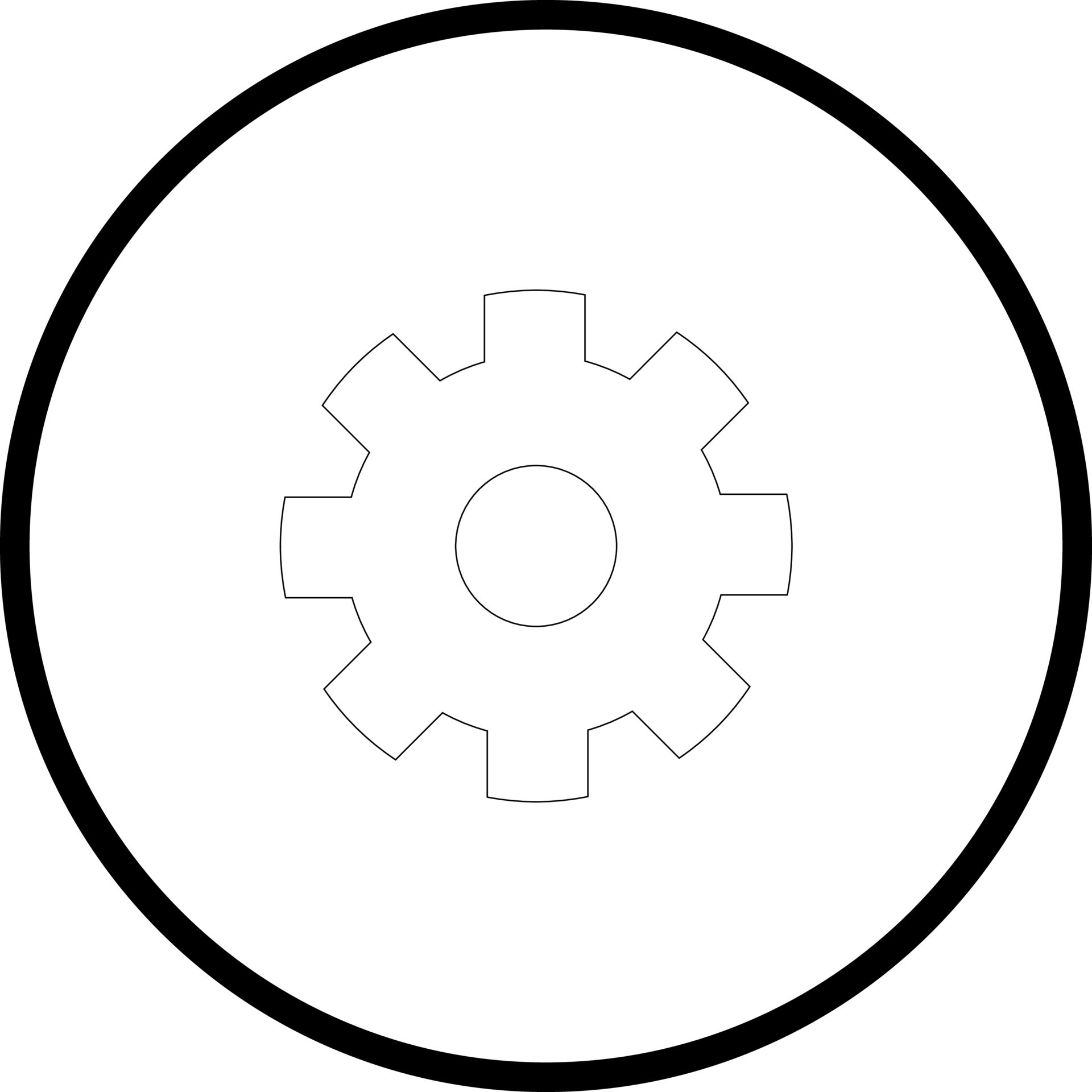 Line art Setting Button icon in flat style. 24291000 Vector Art at Vecteezy