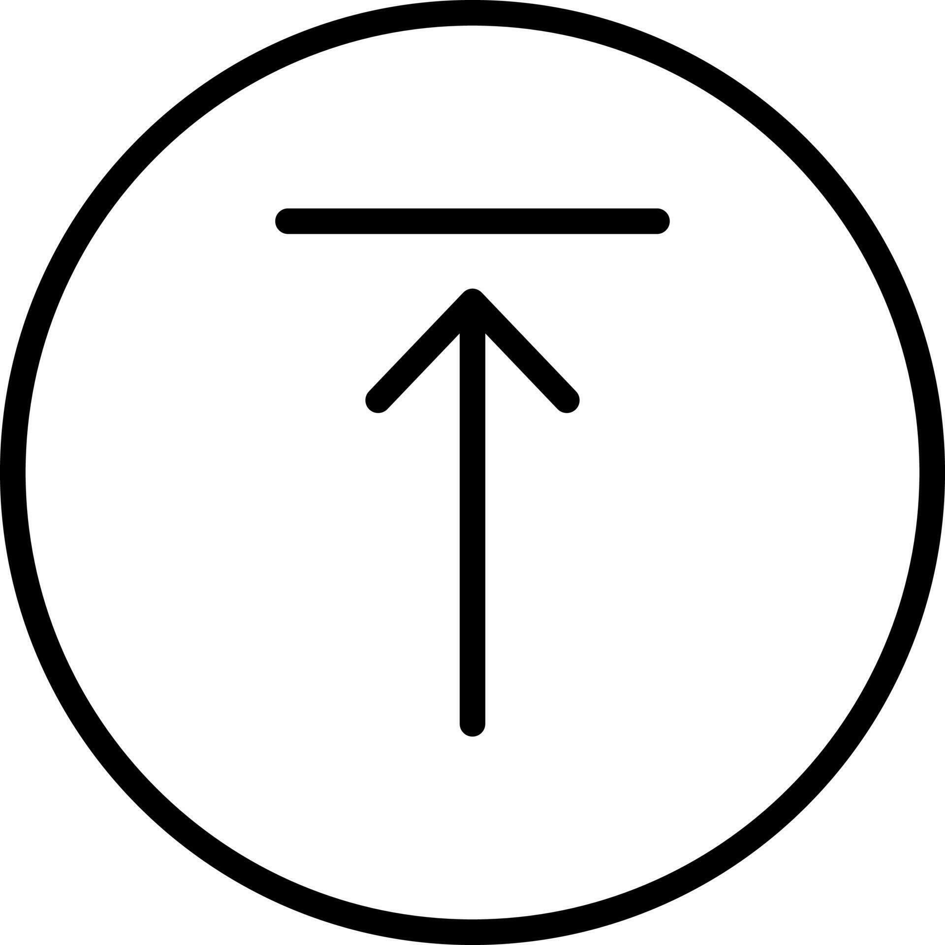 Black line art illustration of Upload button icon. 24291051 Vector Art at Vecteezy