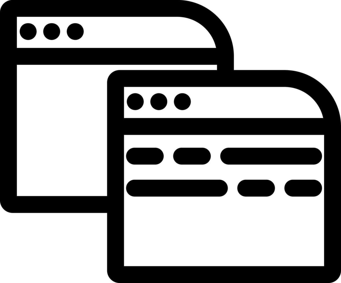 Browser windows icon in thin line art. 24291520 Vector Art at Vecteezy