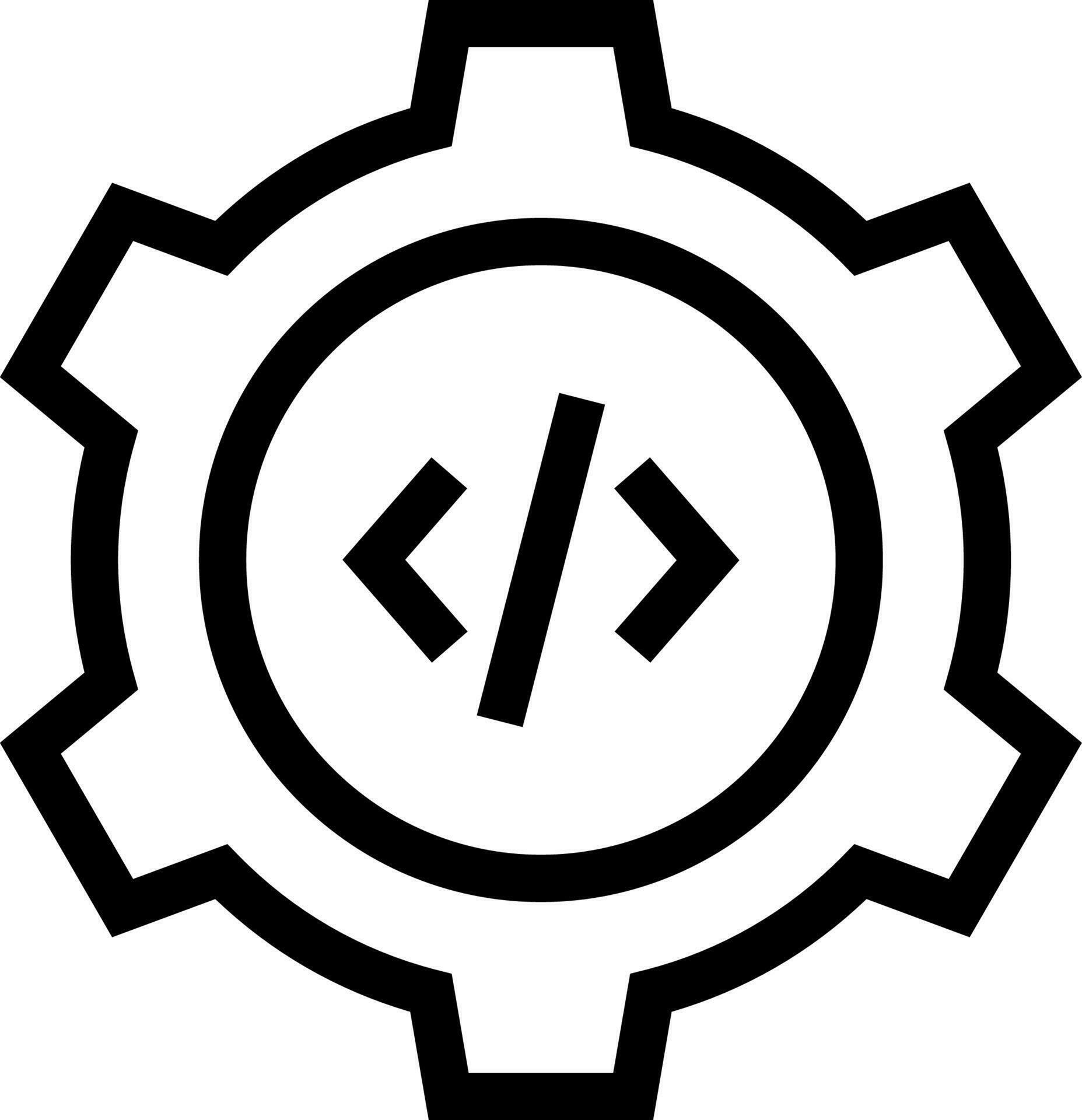 Code setting icon in thin line art. 24291529 Vector Art at Vecteezy