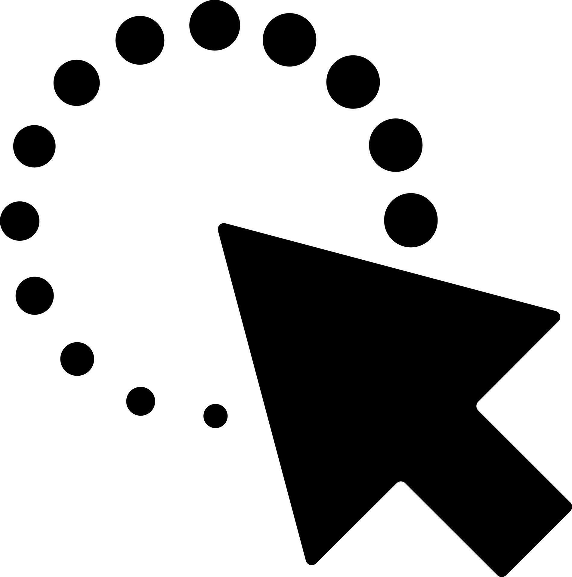 Loading cursor glyph icon in flat style. 24292038 Vector Art at Vecteezy