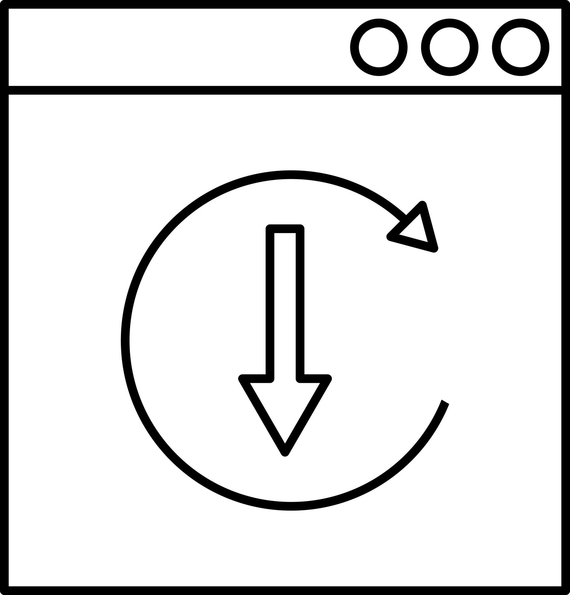 Online data download icon in line art. 24292767 Vector Art at Vecteezy
