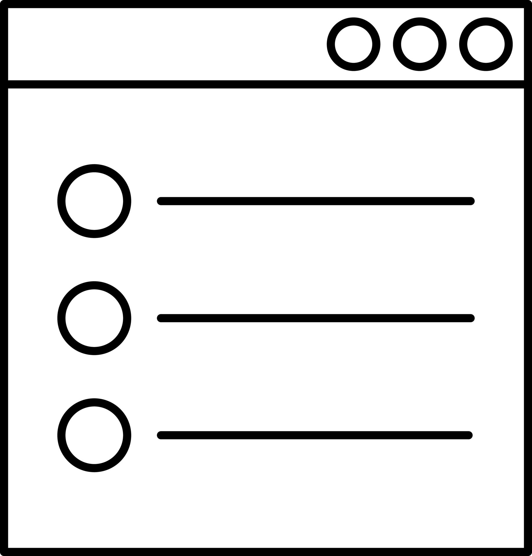 List icon on webpage in flat style. 24292805 Vector Art at Vecteezy