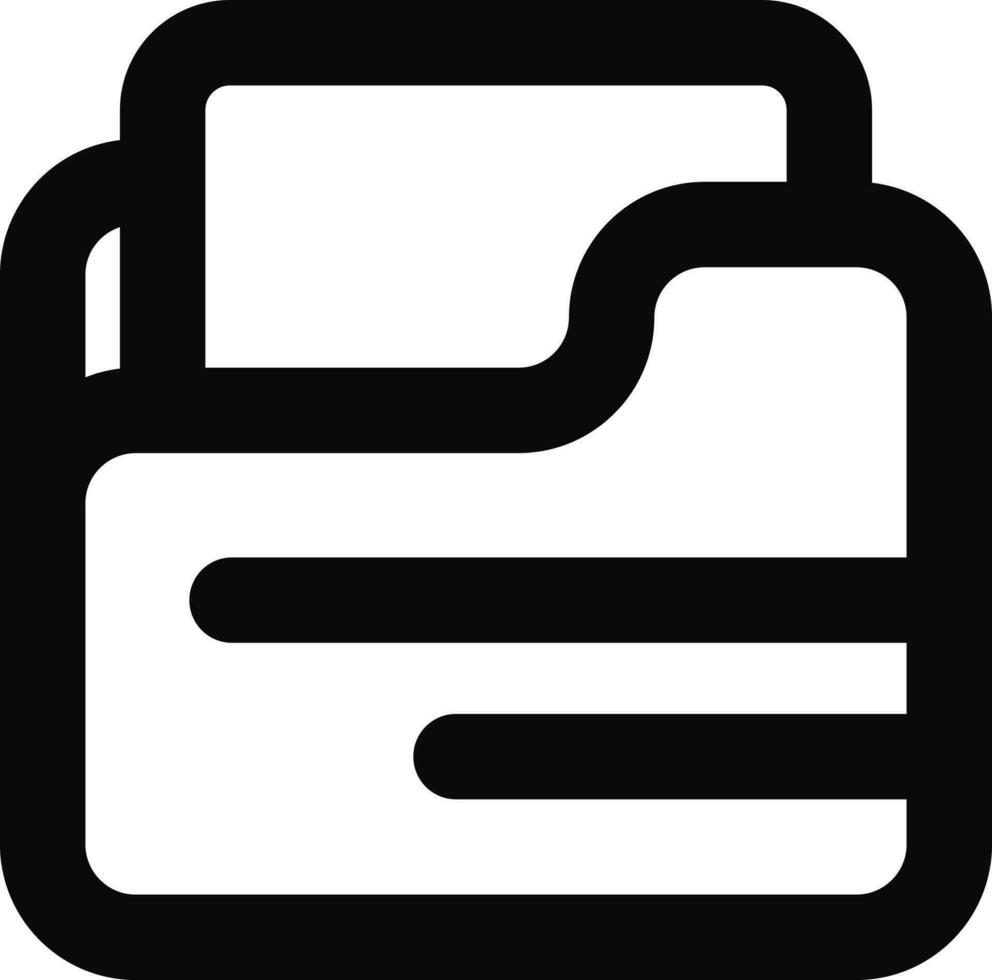 Line art illustration of Open File Folder icon. 24293002 Vector Art at ...